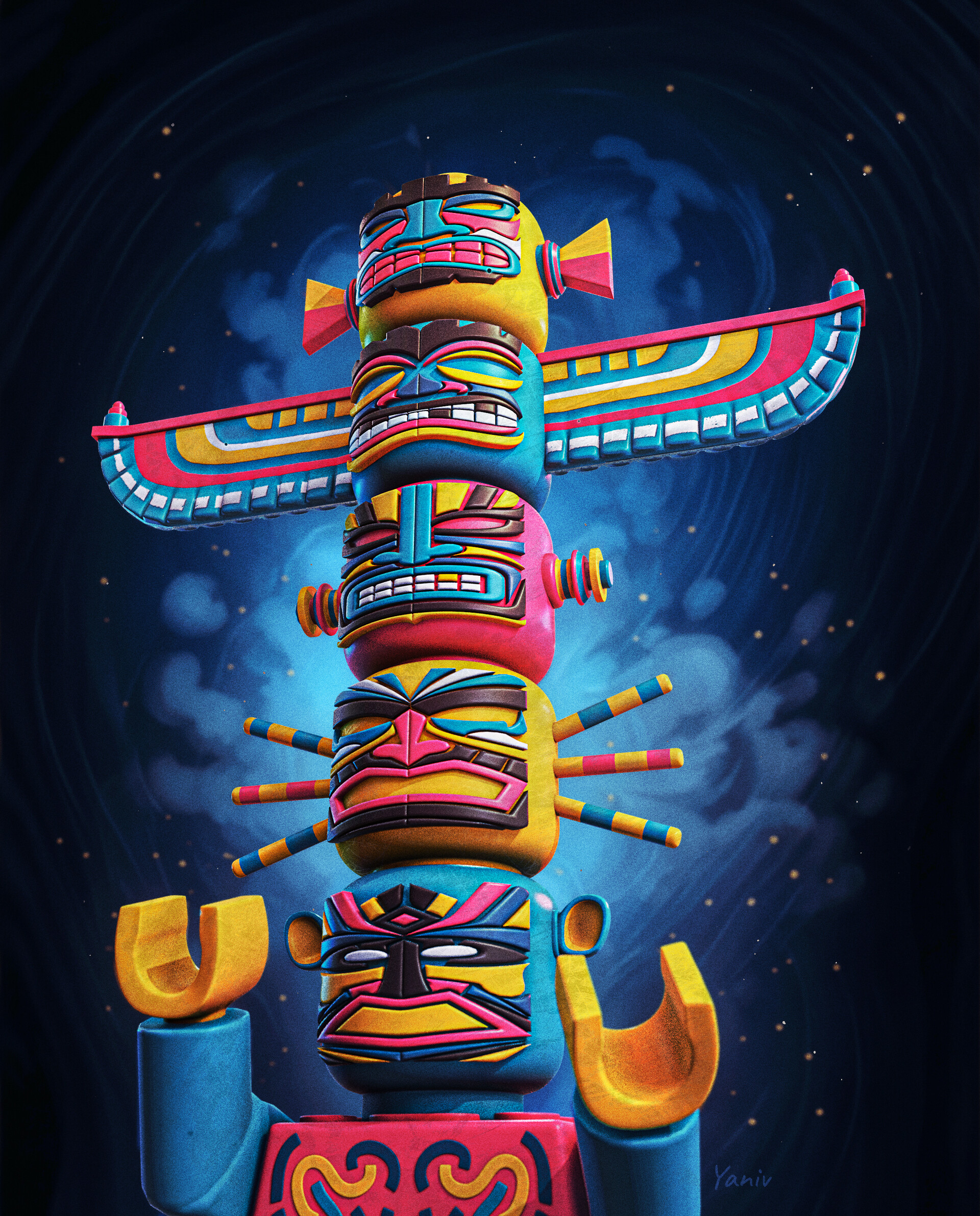 ArtStation - totem lego