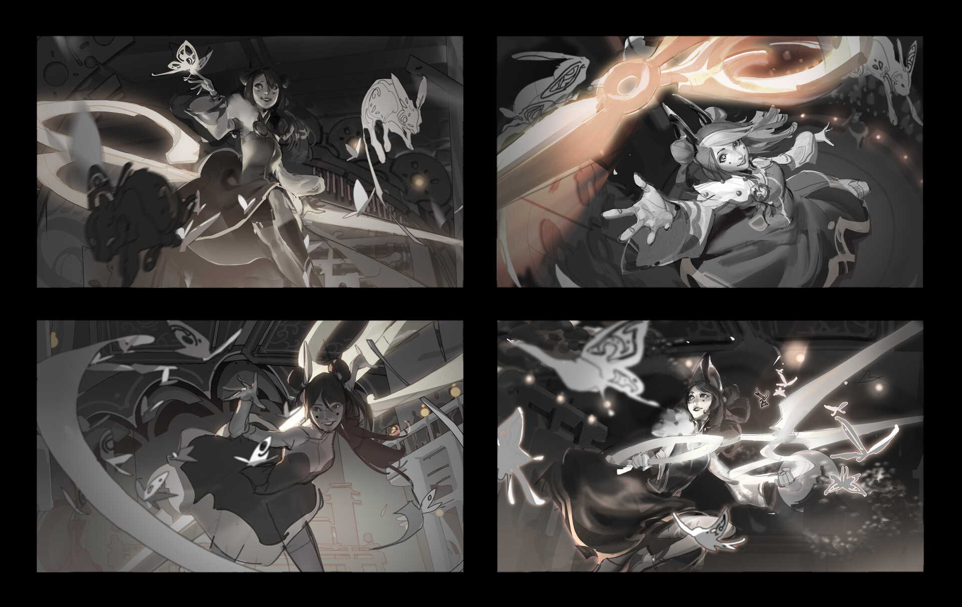 envar-studio-wildrift-gwen-paper-cutter-sketches-3.jpg (1920×1212)-花瓣网