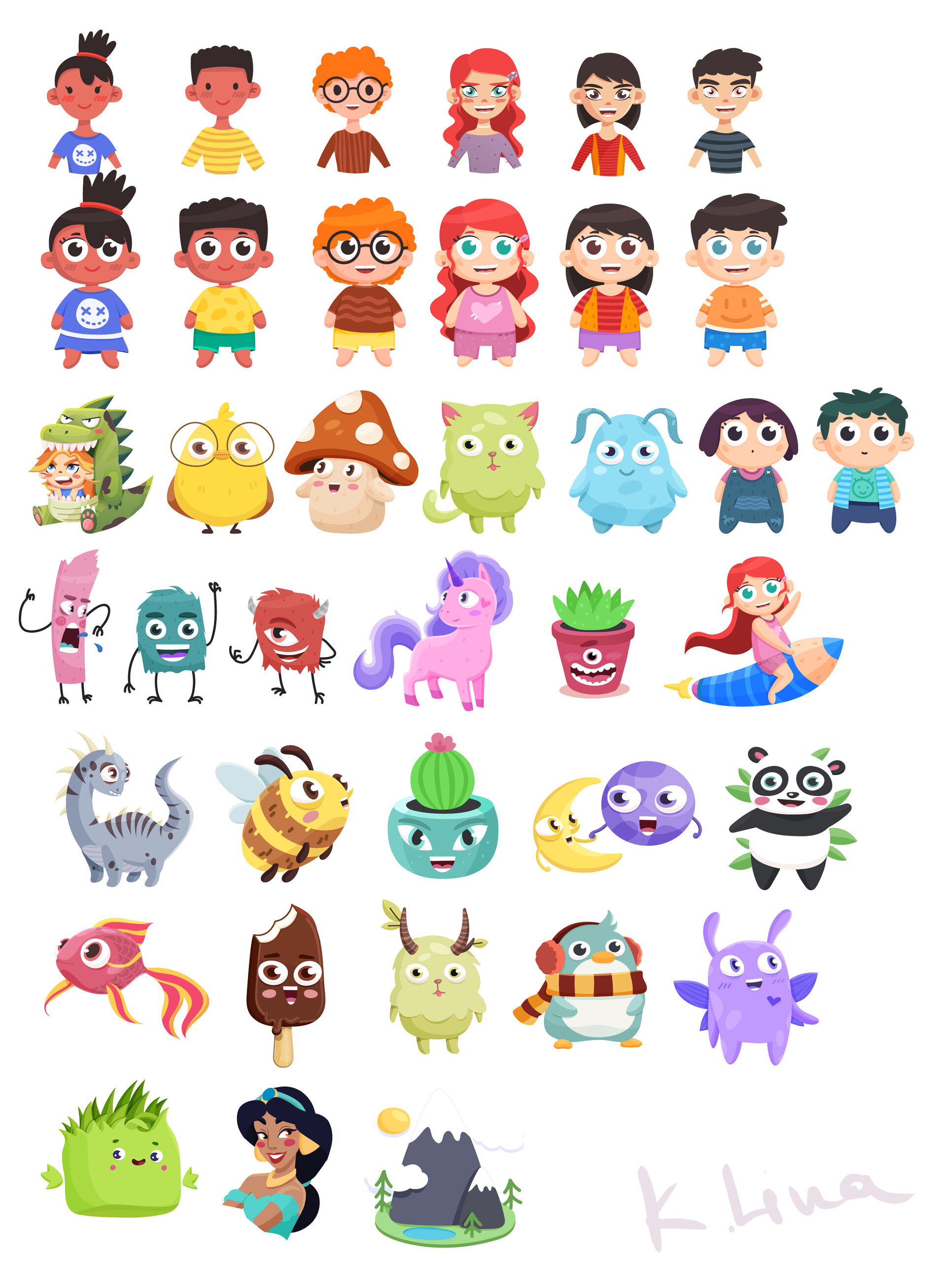 ArtStation - Flat characters