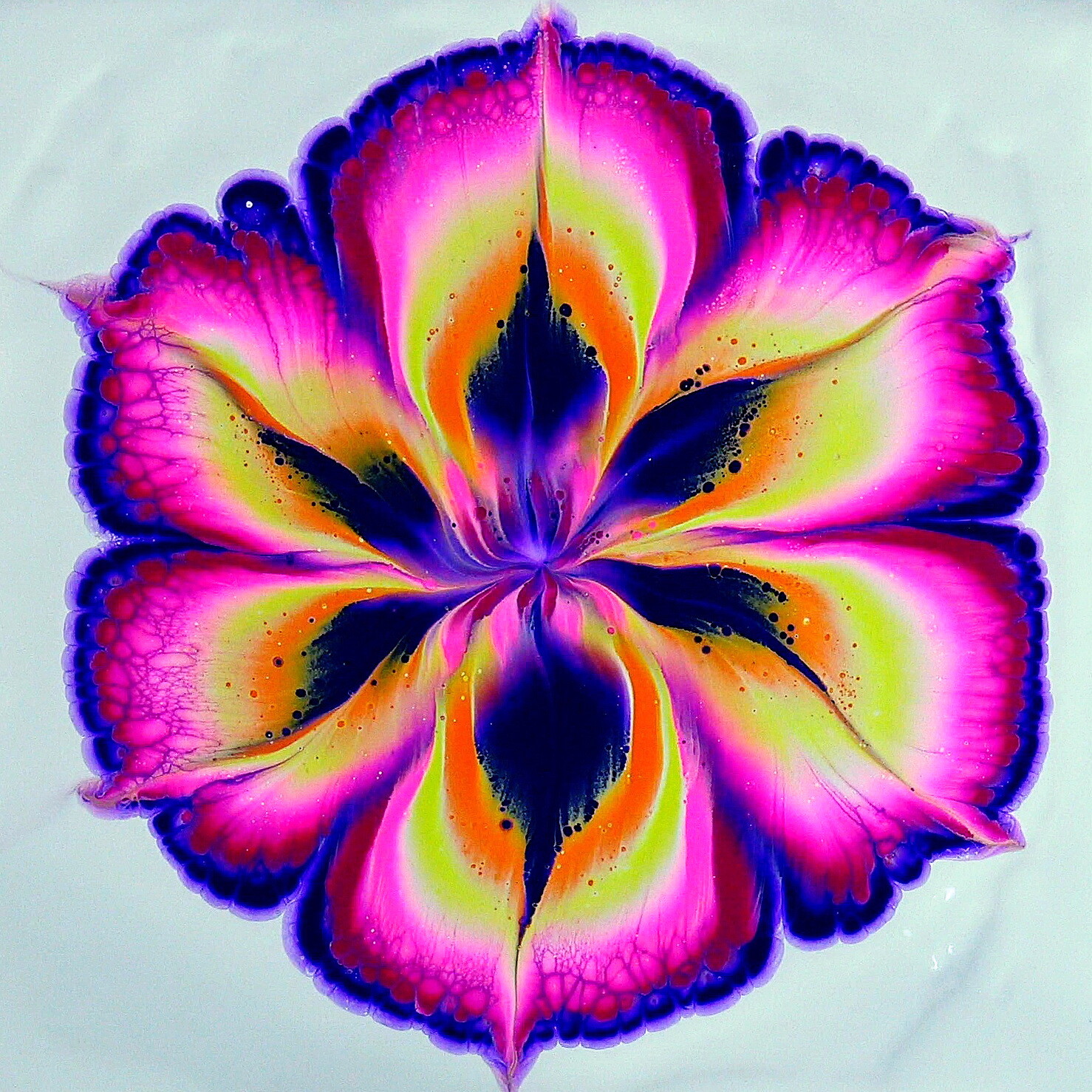 Fiona Art - Easy Flower Painting with Paper Napkin: Reverse Flower Dip ...