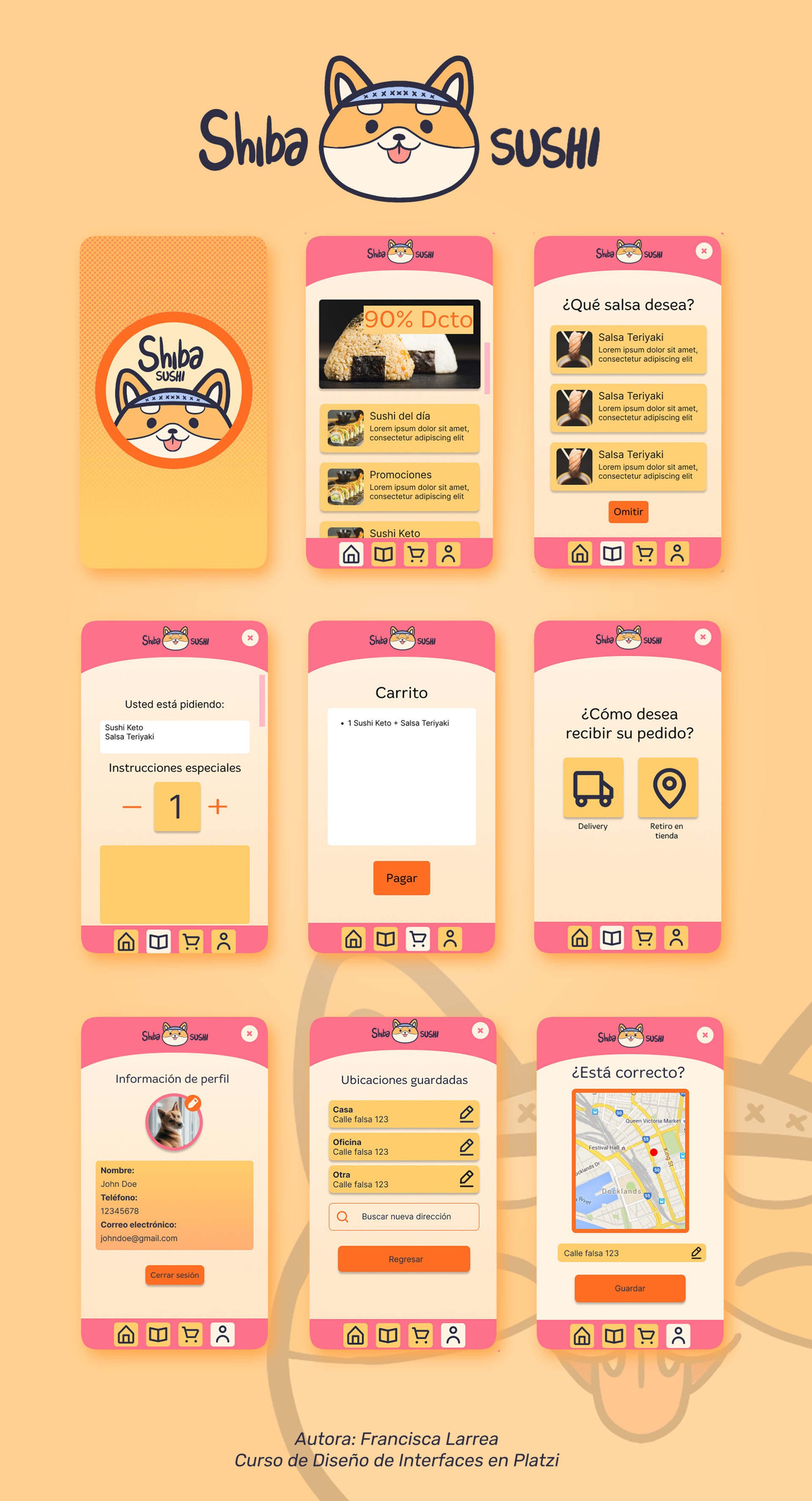 ArtStation - UI Project for Sushi Restaurant delivery service (Platzi ...