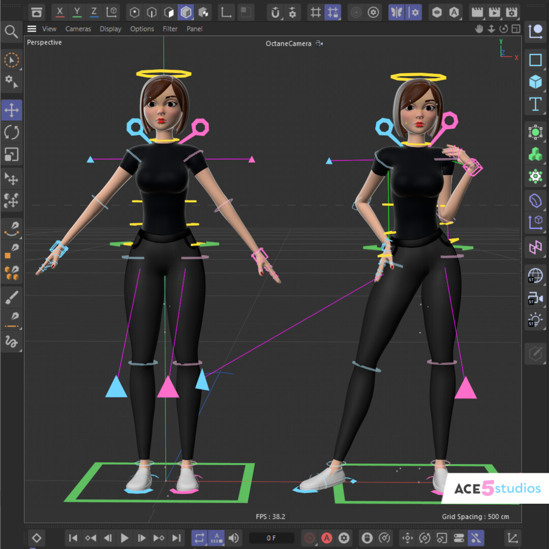 Cinema 4D Rigs - Melissa Female Cinema 4D rig | character | Rig | C4D
