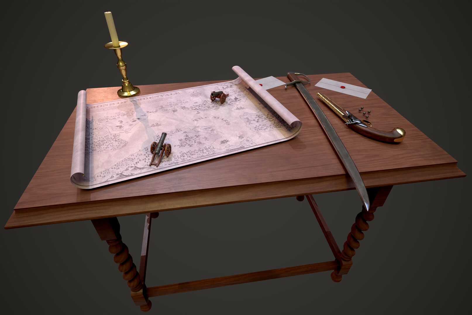 ArtStation - 18th Century War Table