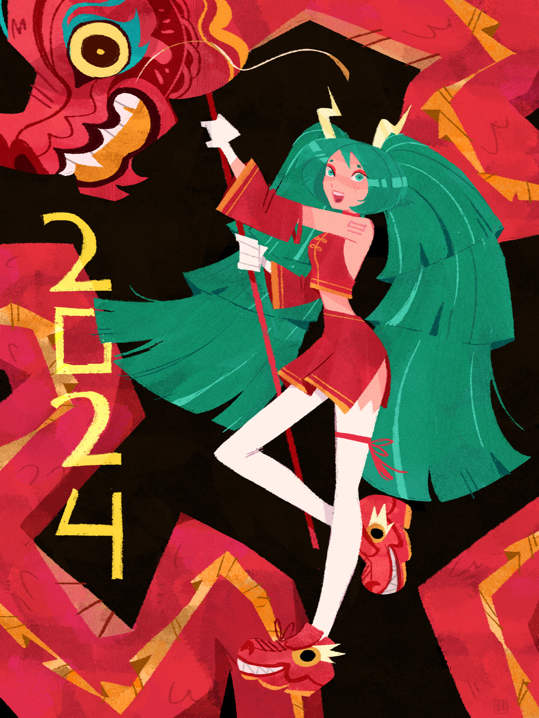 ArtStation - Year of The Dragon Miku (2024)