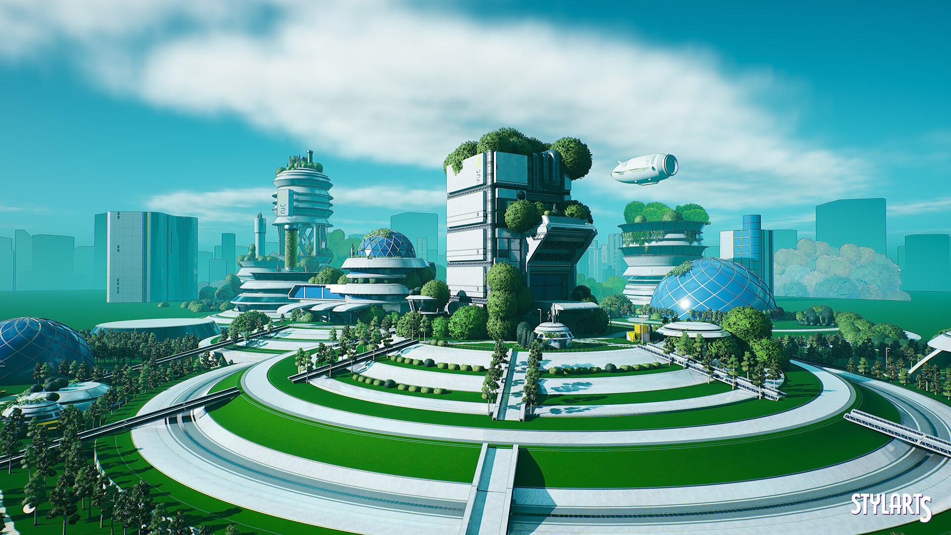 StylArts - Stylized Solarpunk City
