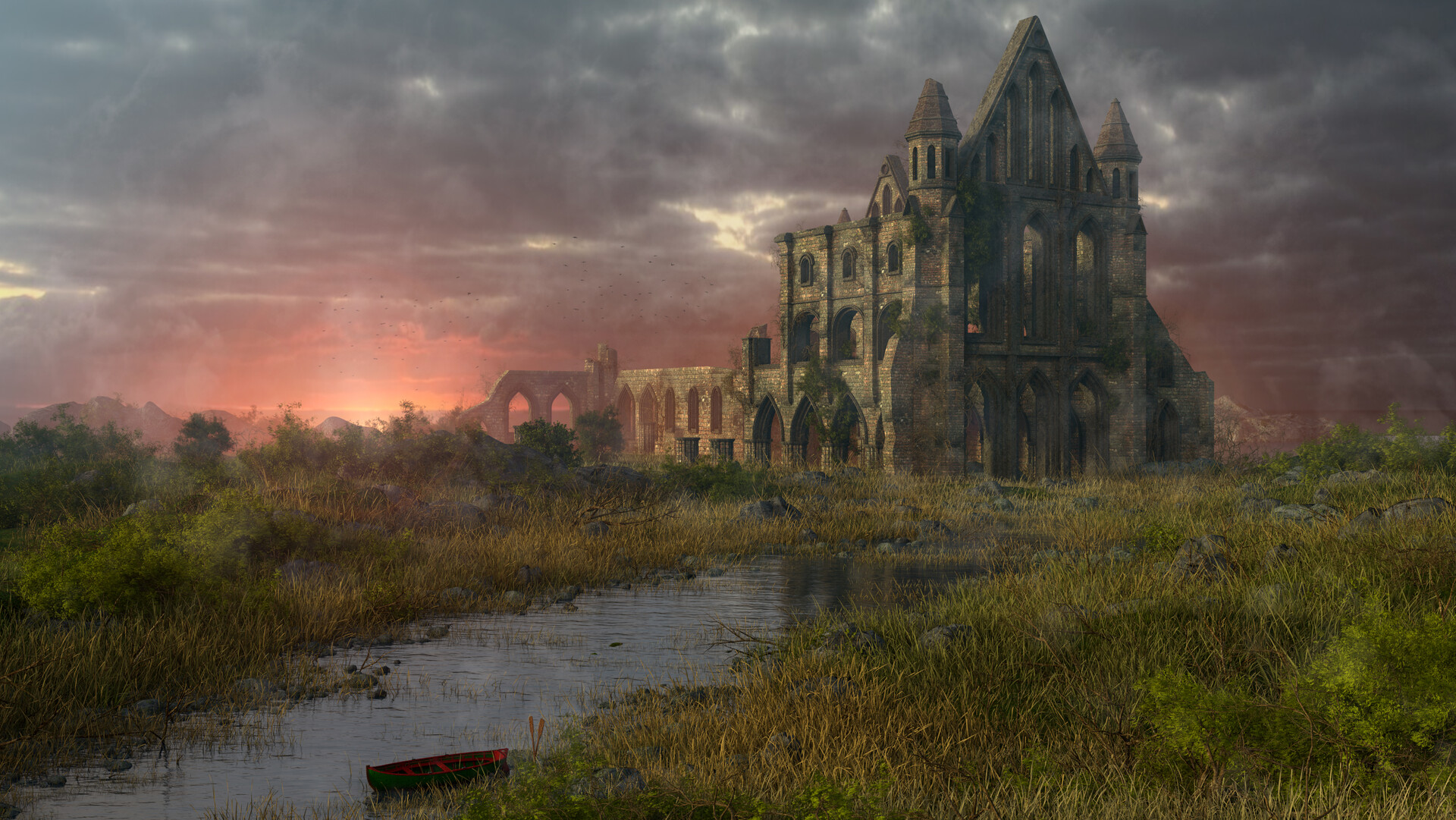 ArtStation - Whitby Abbey Monastery