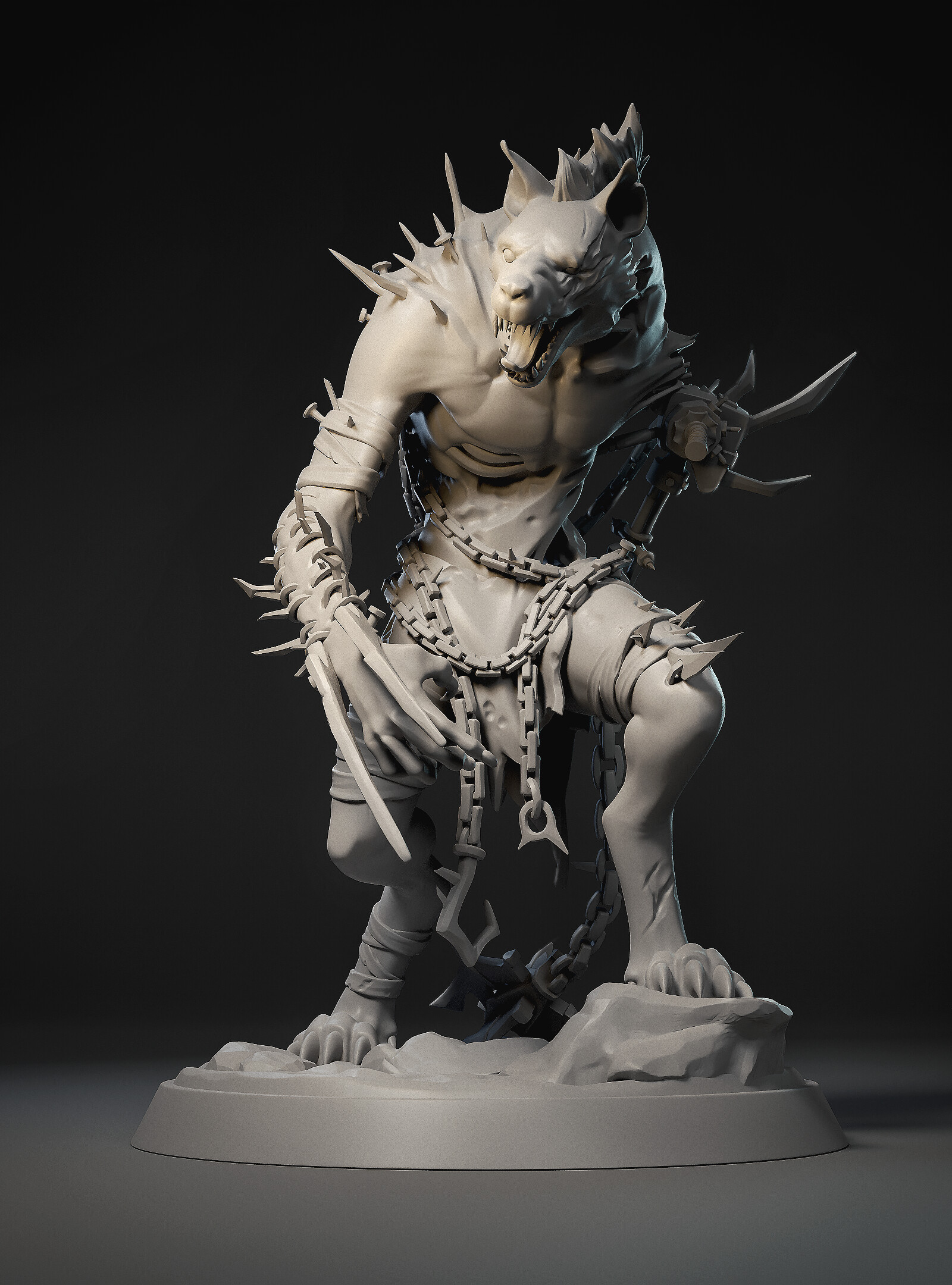 ArtStation - Gnoll Miniature