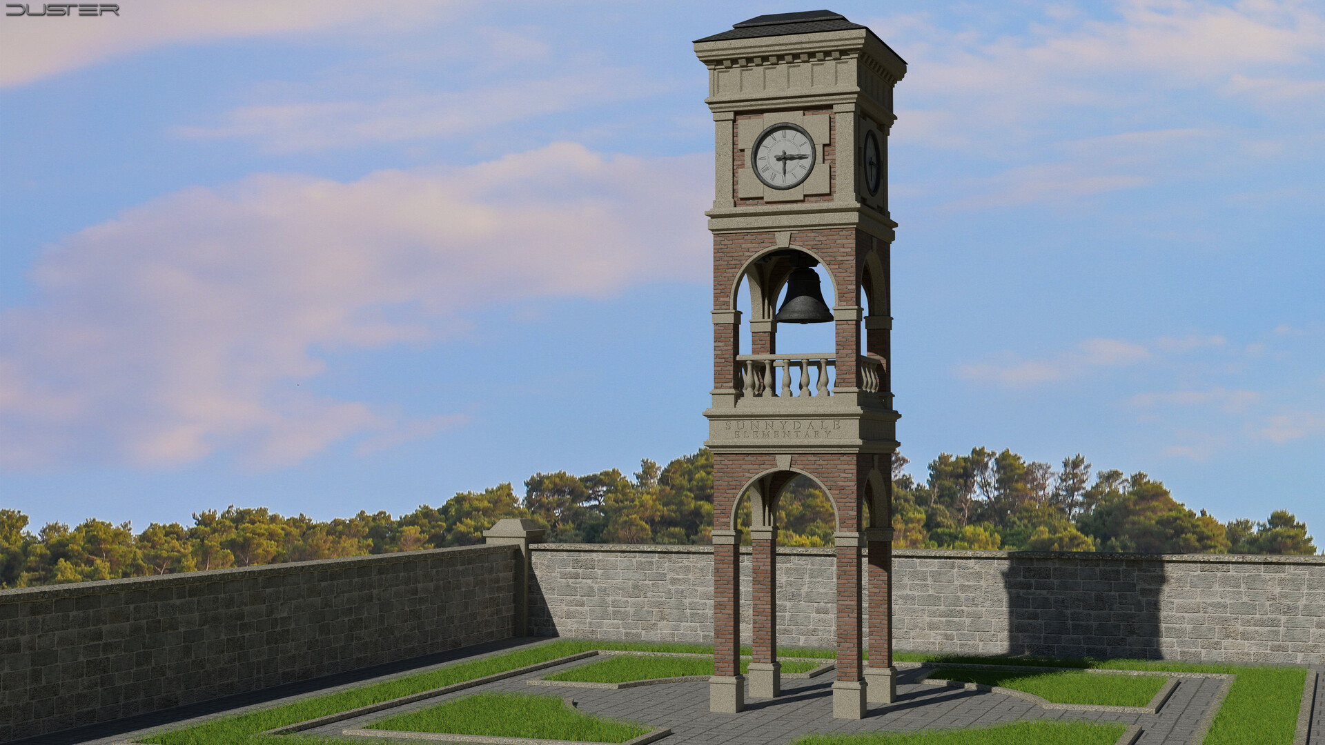 ArtStation - Bell / Clock Tower - Blender 3D Model