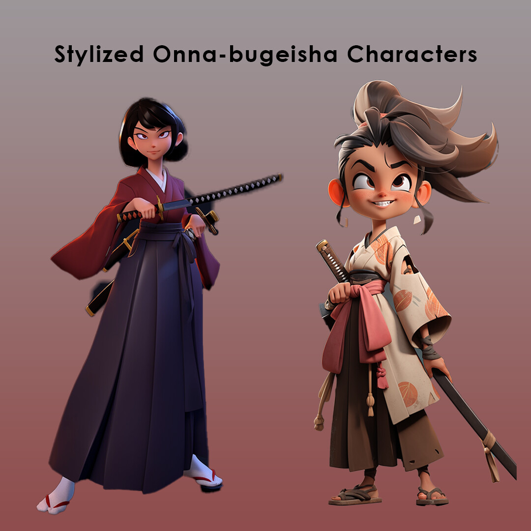 ArtStation - Stylized ONNA-BUGEISHA Characters | Vol.6