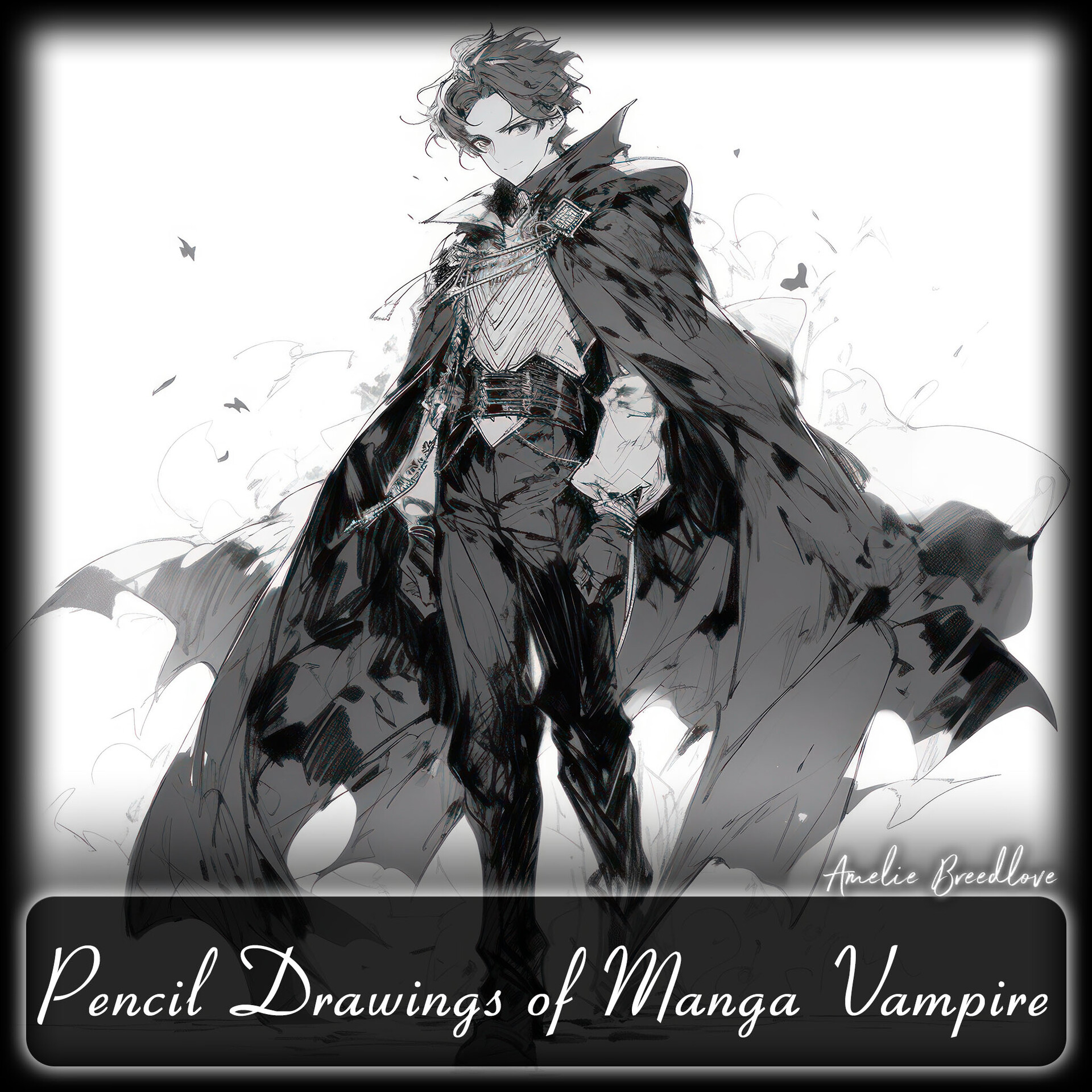 ArtStation - 200 Pencil Drawings of Manga Vampire (Full Body) Reference ...