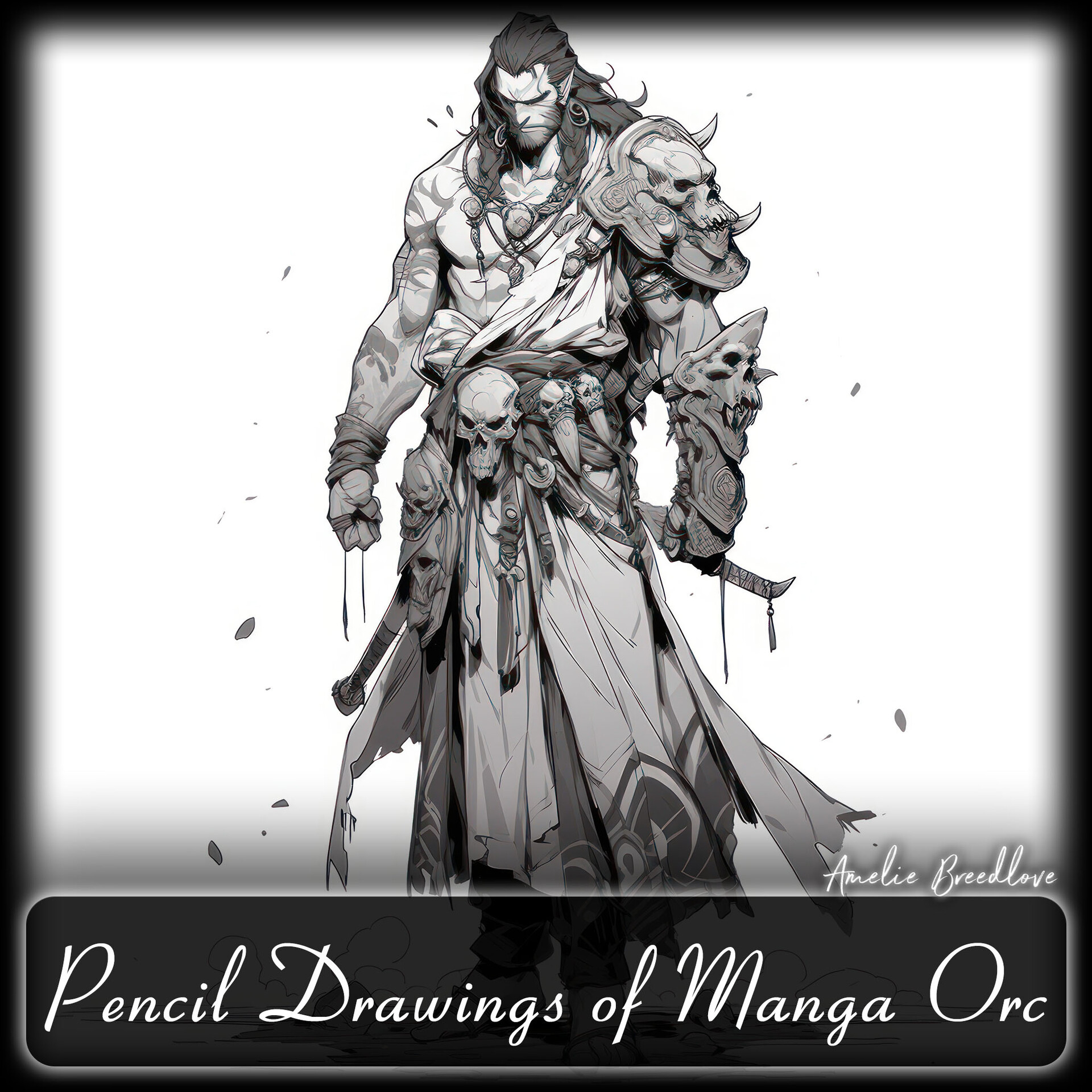 ArtStation - 200 Pencil Drawings of Manga Orc (Full Body) Reference ...