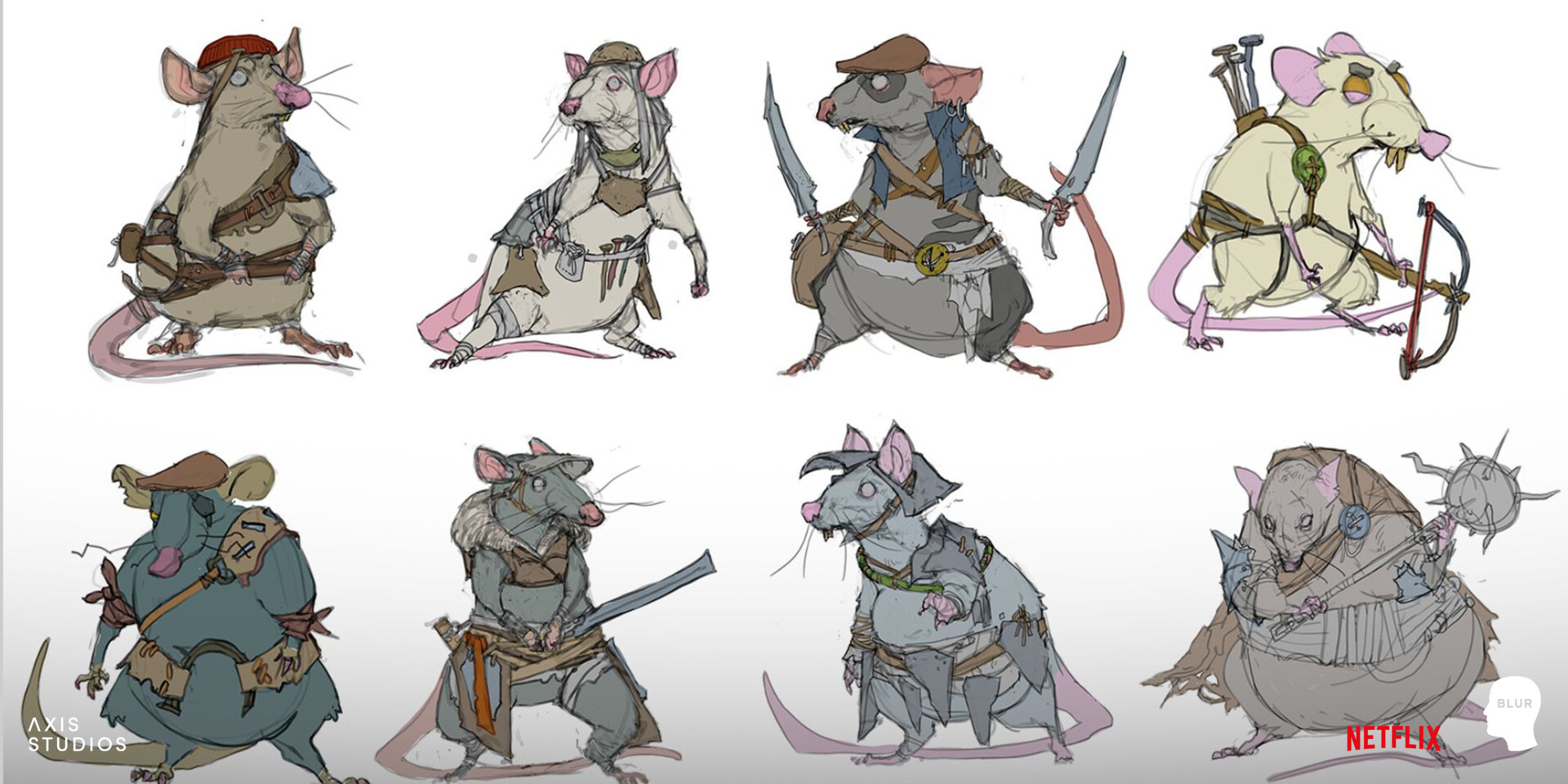 Axis Studios - Love, Death, and Robots: Mason's Rats- Characters