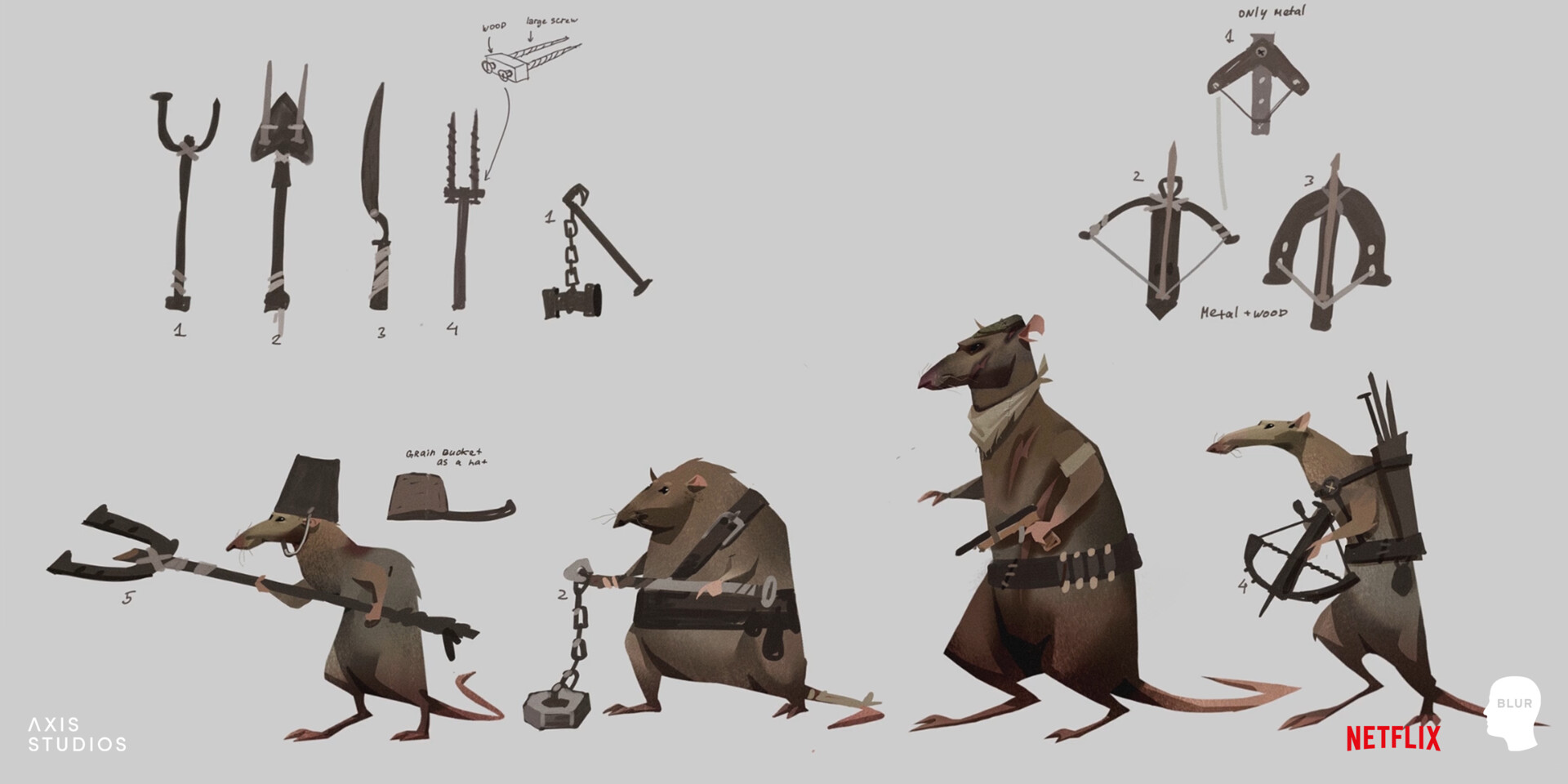 Axis Studios - Love, Death, and Robots: Mason's Rats- Characters