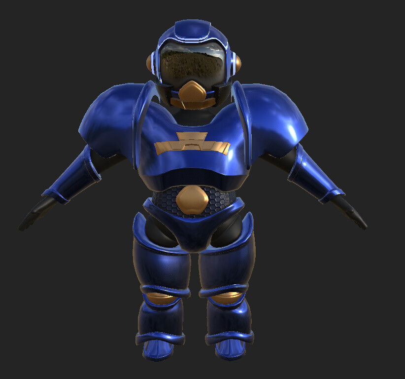 ArtStation - Blue armor character