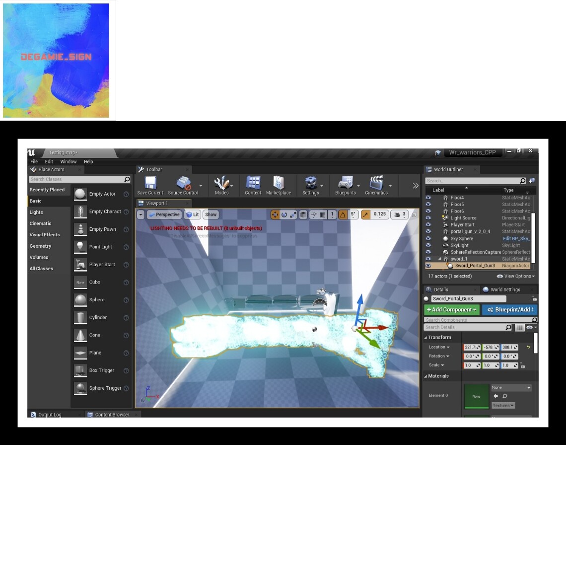 ArtStation - combined portal gun dynamic particle system in wr_warriors (Unreal Engine 4 )