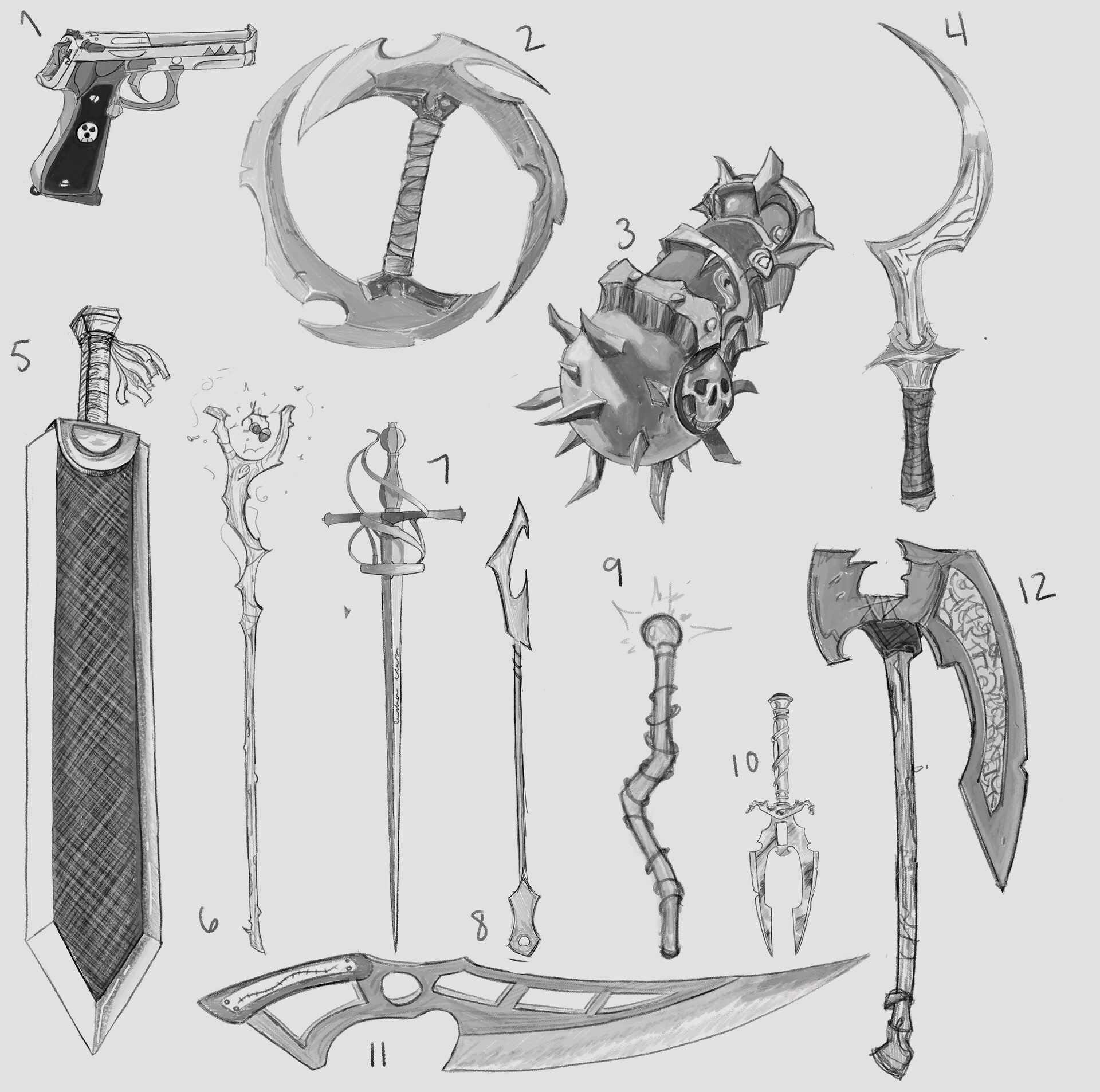 ArtStation - weapon studies
