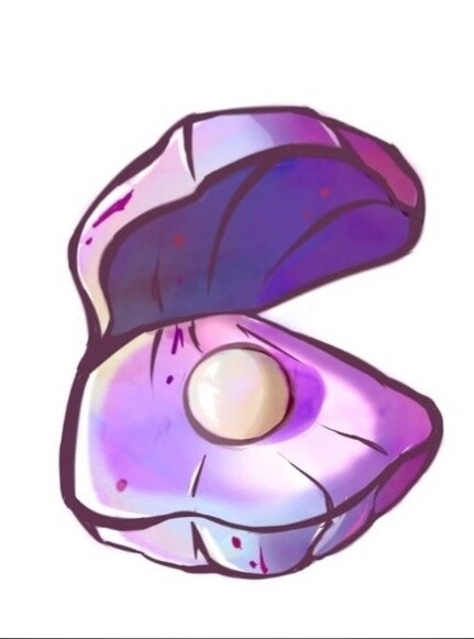purple shell drawing
