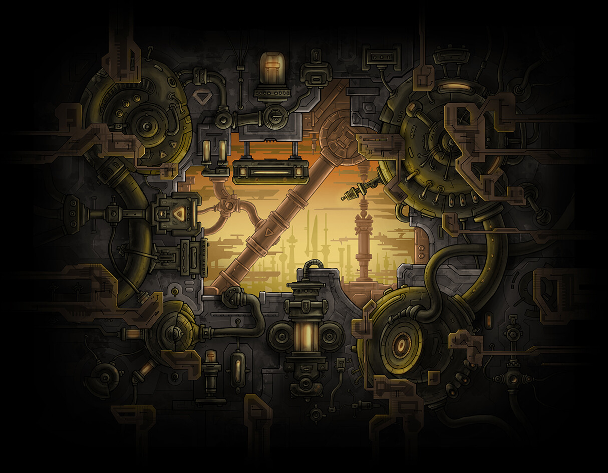 ArtStation - Machinarium styled gloomy game art