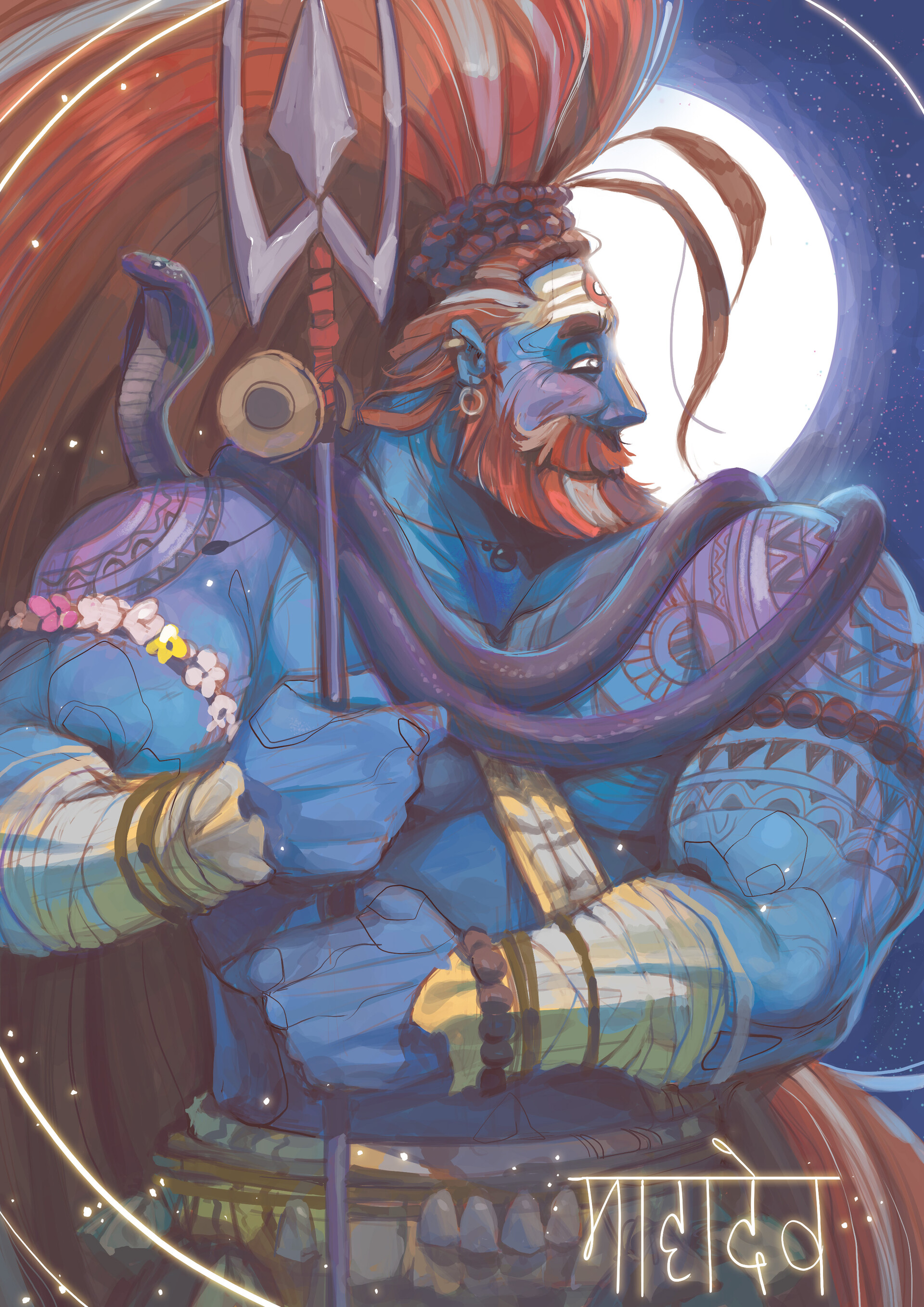 ArtStation - Mahadev - A concept character design of the god of ...