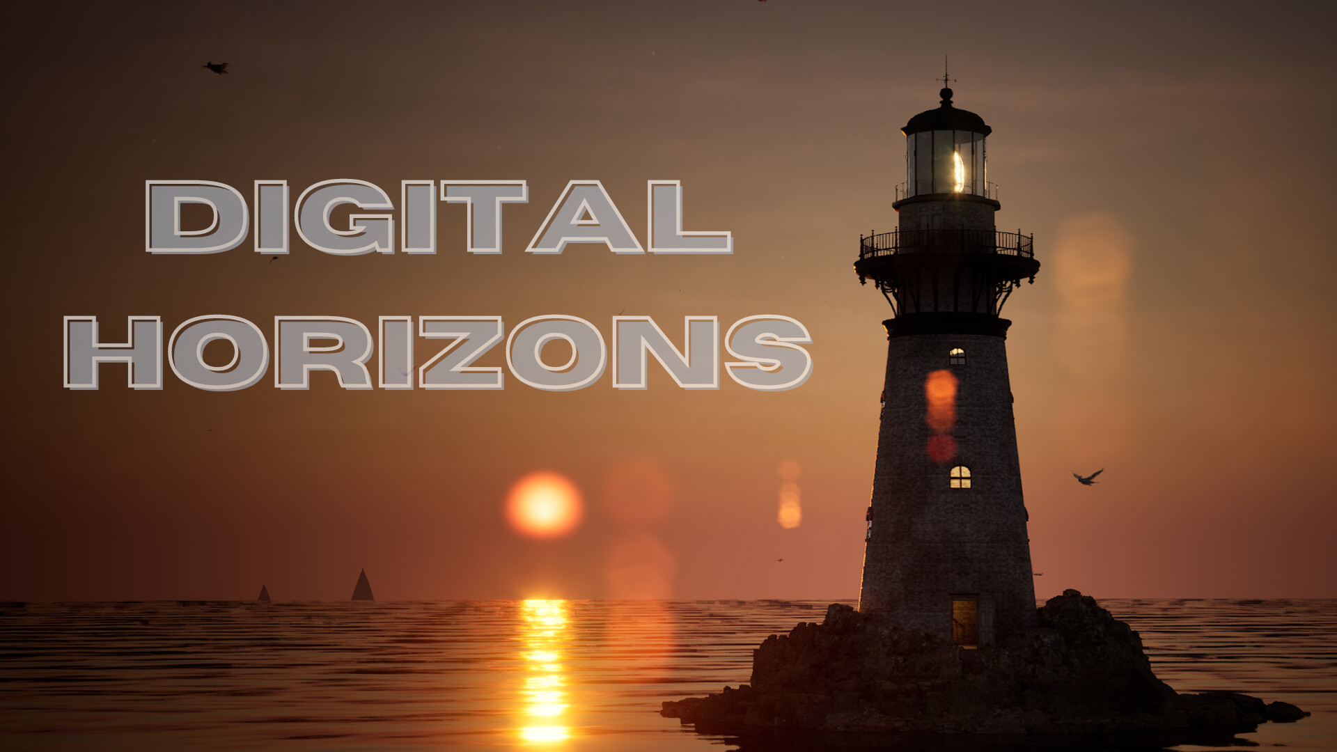 ArtStation - "Digital Horizons: A Lighthouse Sunset"