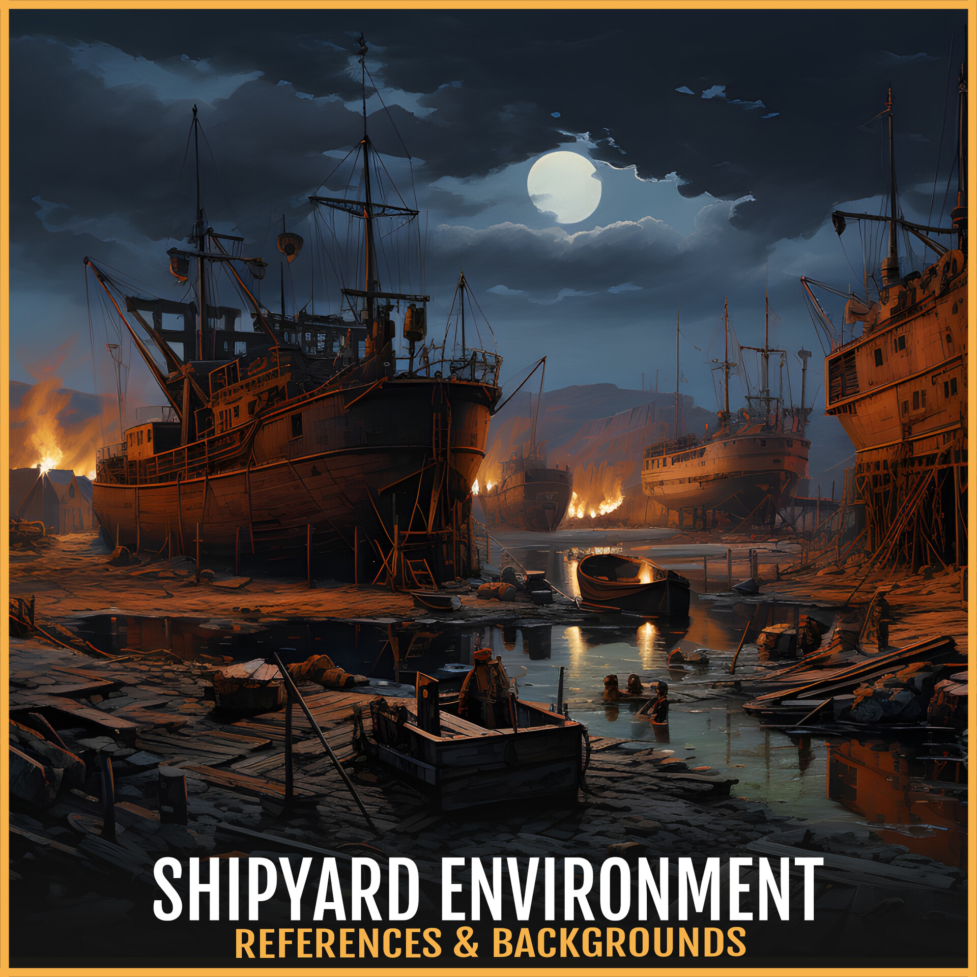 ArtStation - 303 Shipyard Environment References