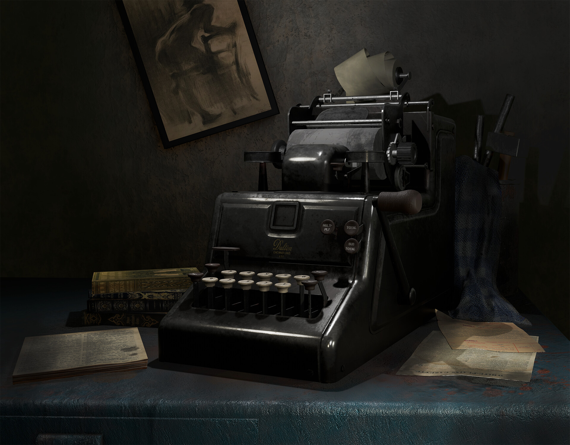 ArtStation - Still life. Dalton Adding Machine