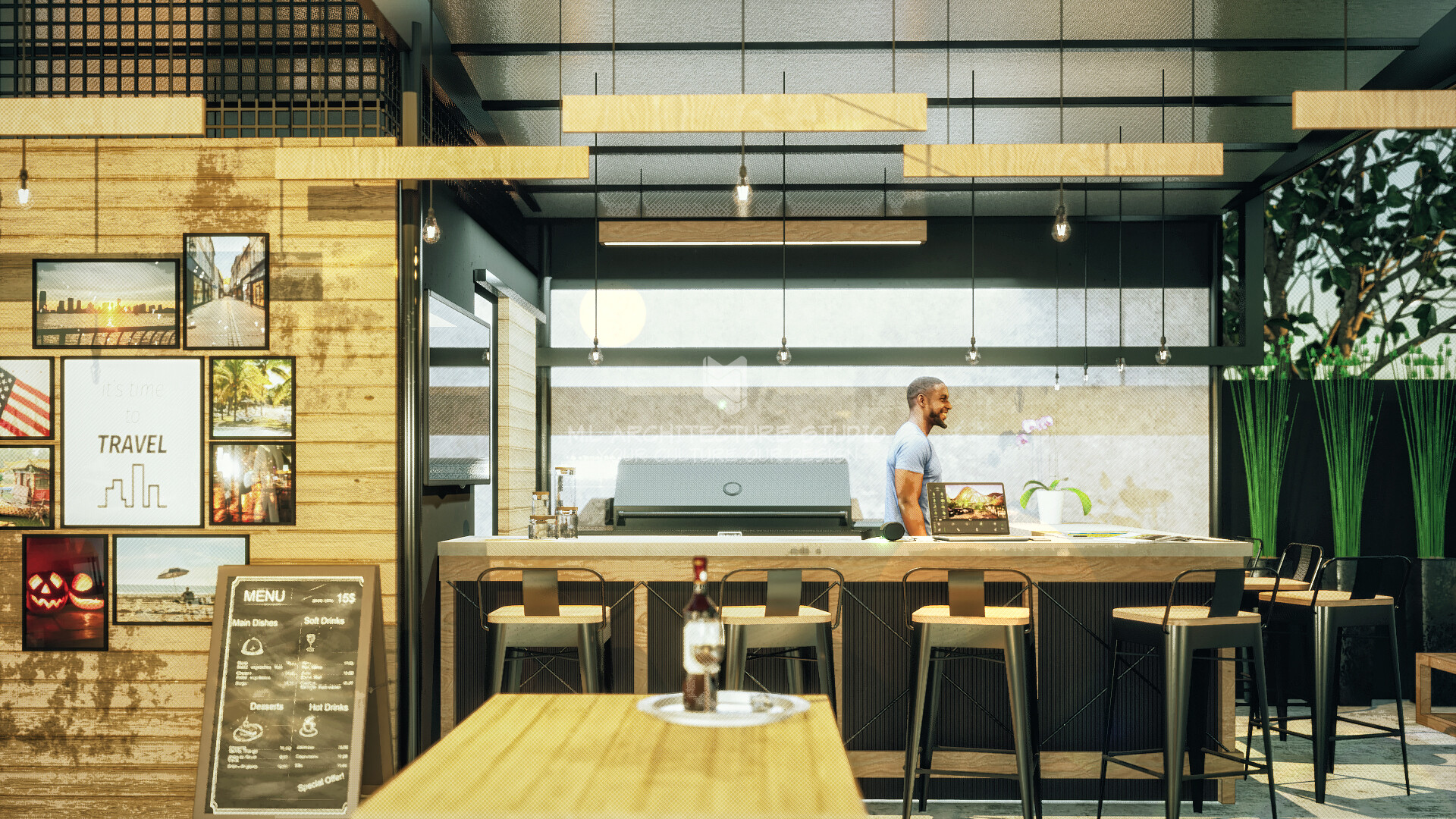 ArtStation - Grill Restaurant Design