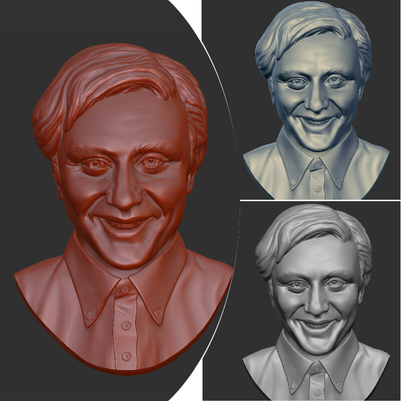 ArtStation - Bust of Soviet Actor Andrey Mironov