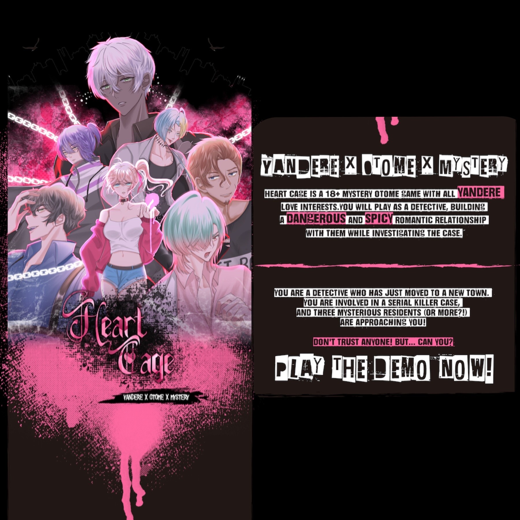 Usagi Christy Lam - Indie Game | Heart Cage | marketing image