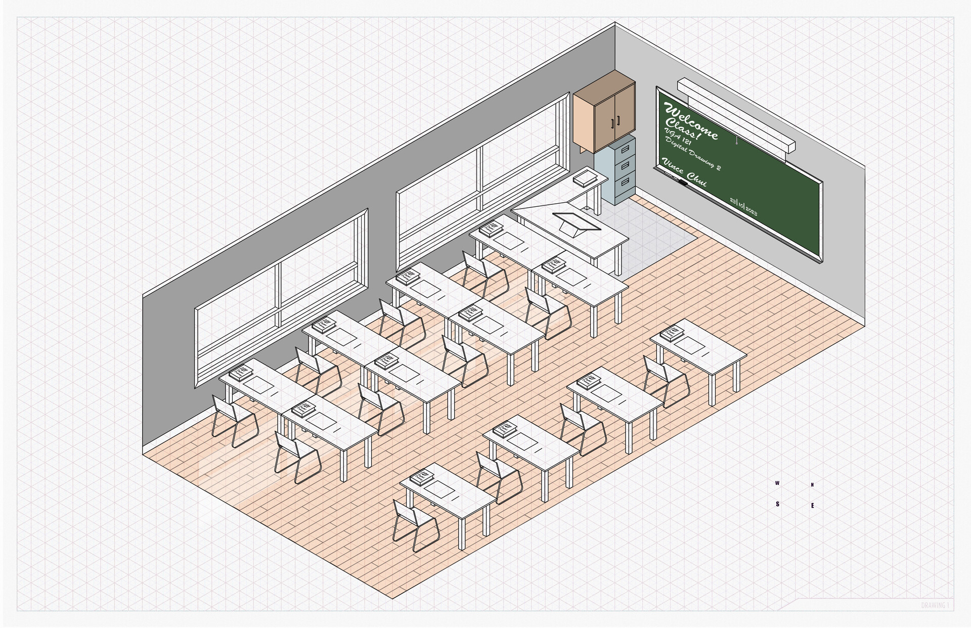 ArtStation - Isometric Classroom TFS Assignment