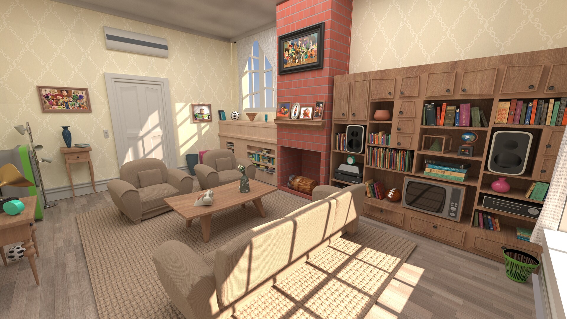 ArtStation - 3d cartoon house interior