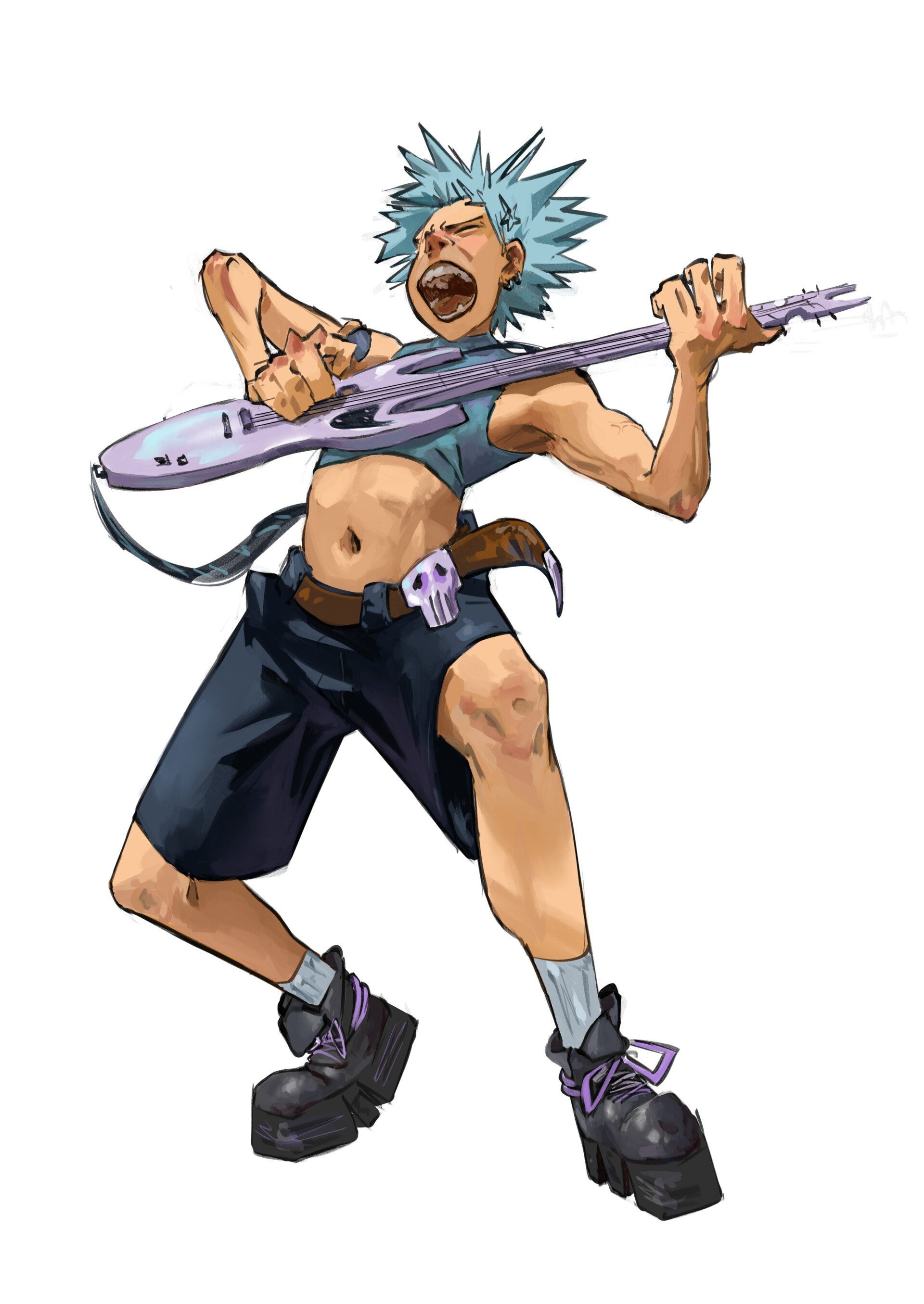ArtStation - Character design of a punk guitarist
