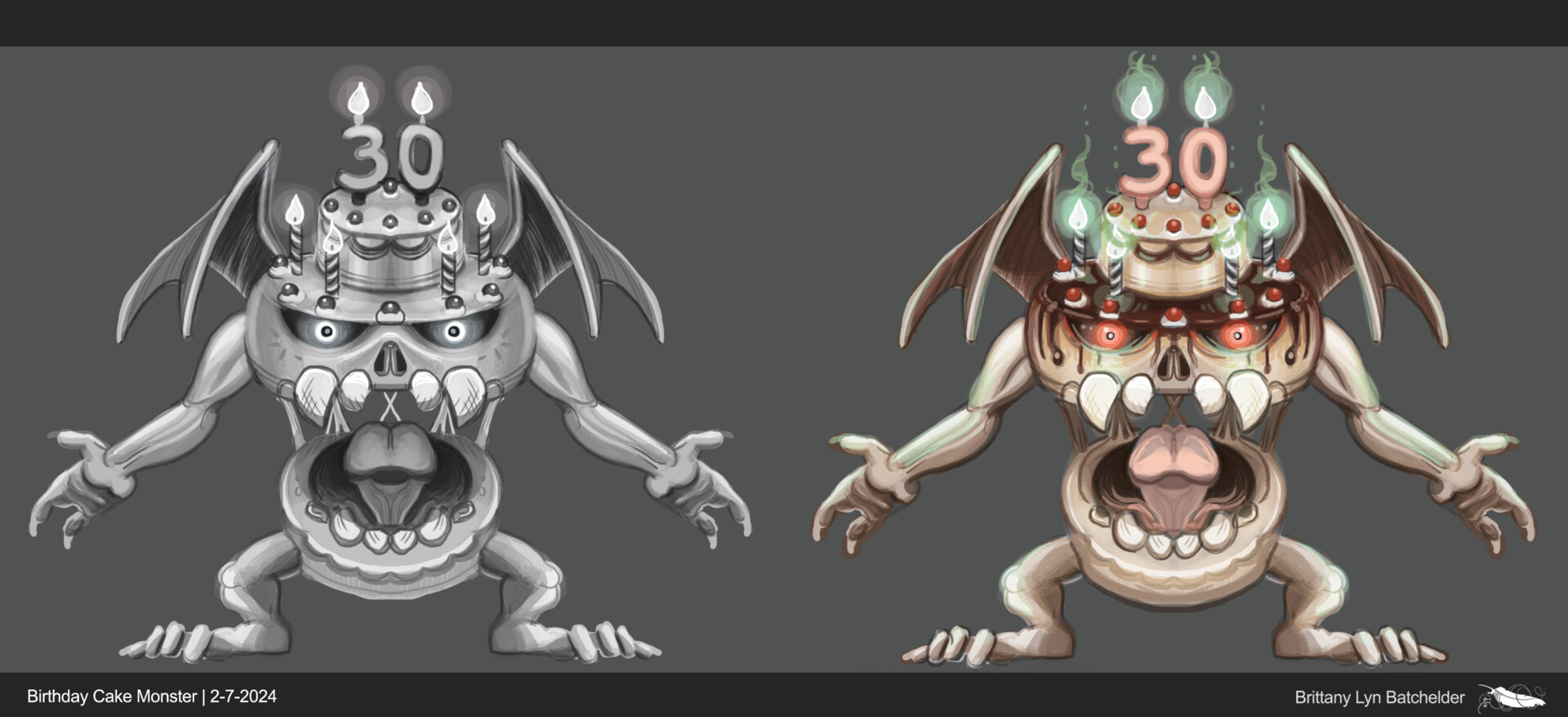 ArtStation - Birthday Monster Cake