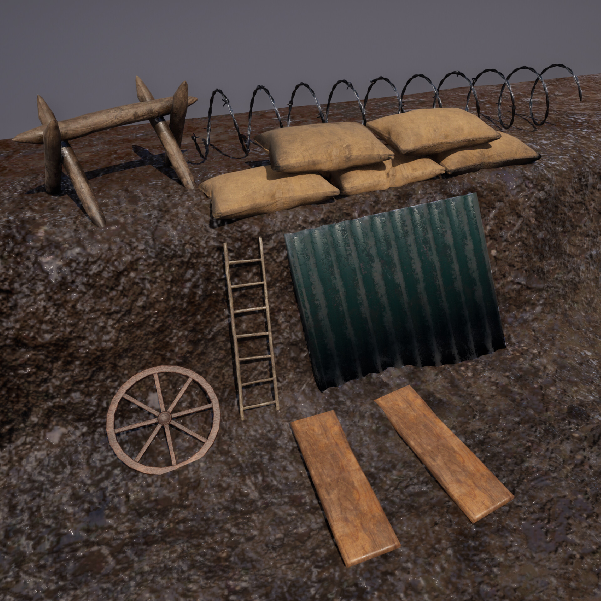 ArtStation - War Trench Environment