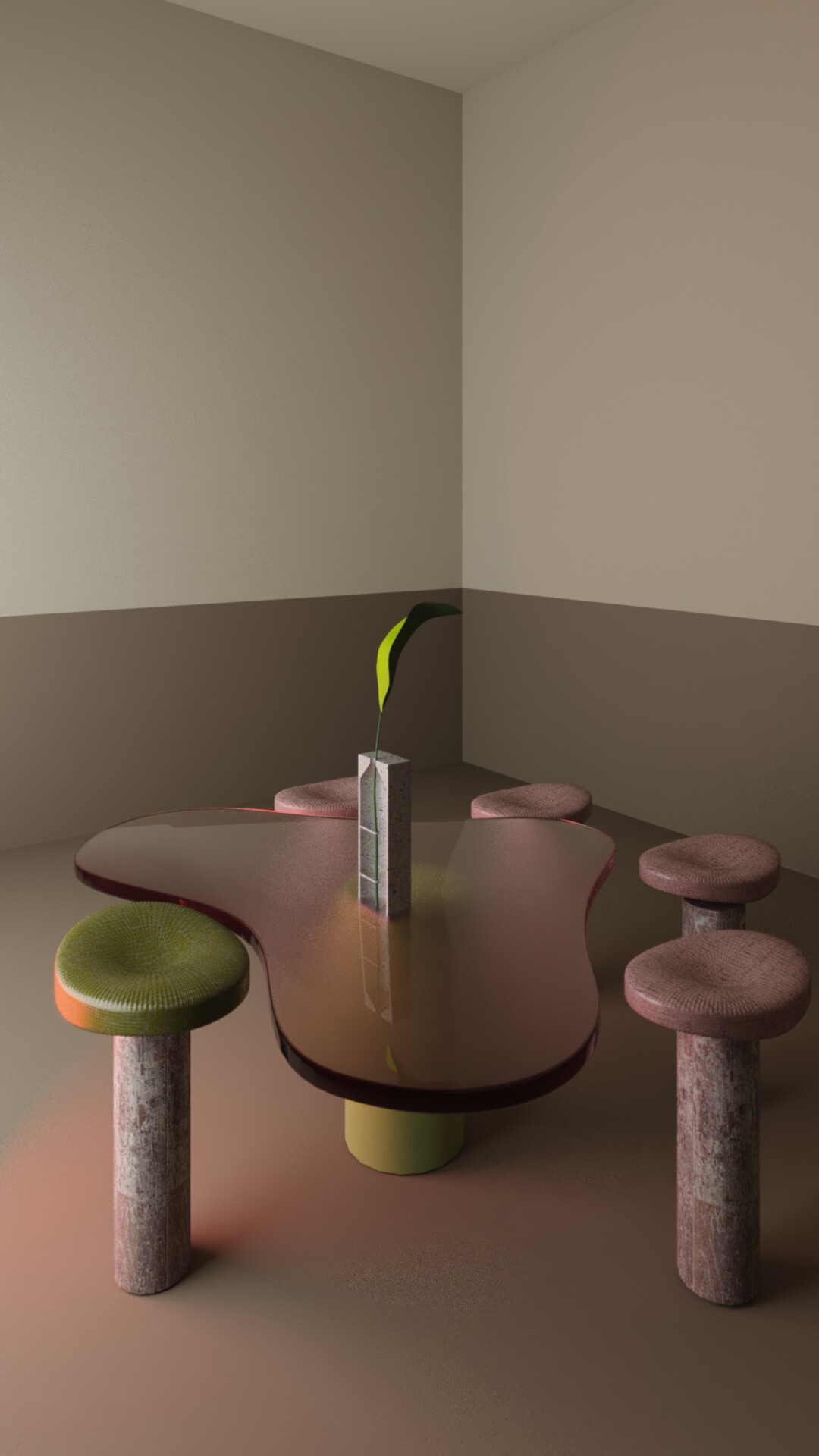 ArtStation - conceptual table (cat footsteps)