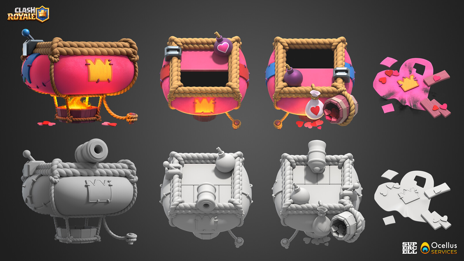 Ocellus - SERVICES - Clash Royale - Explosive Valentine Tower Skin