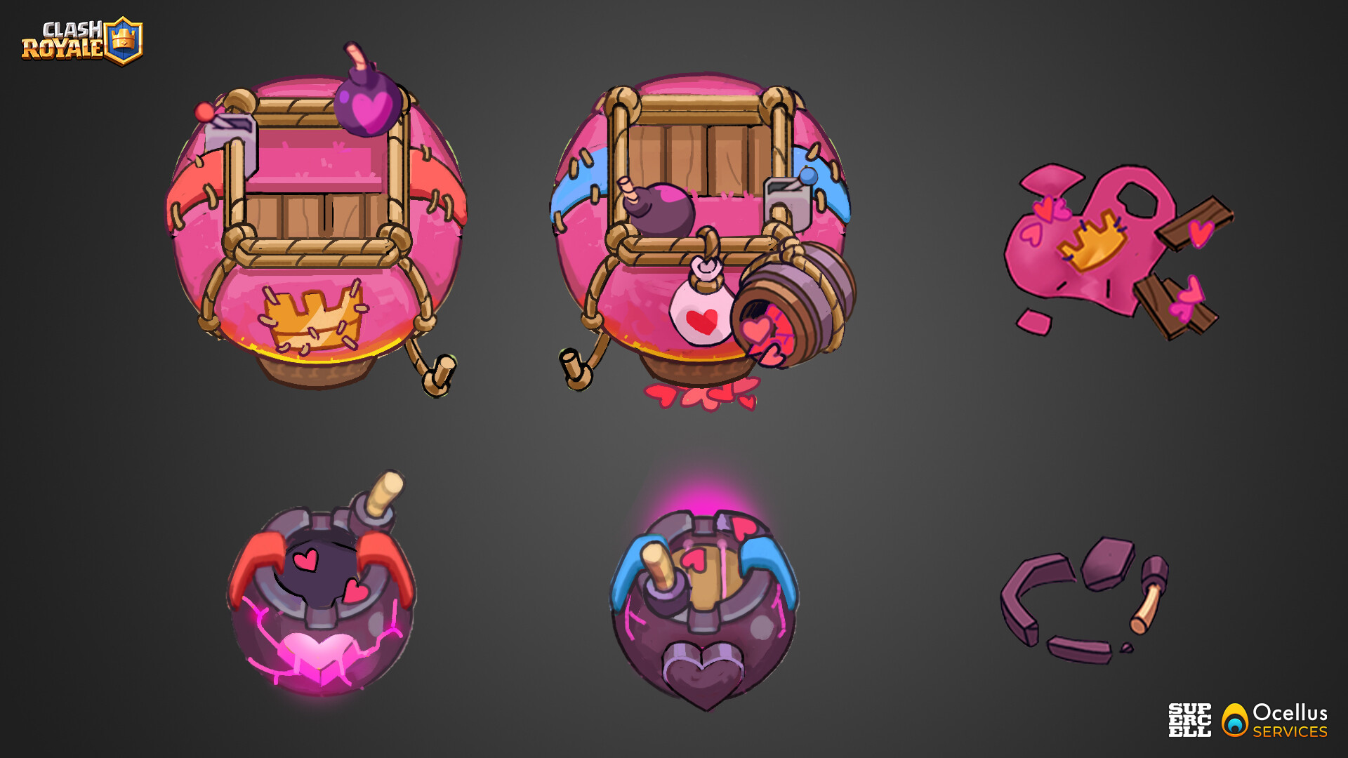 Ocellus - SERVICES - Clash Royale - Explosive Valentine Tower Skin