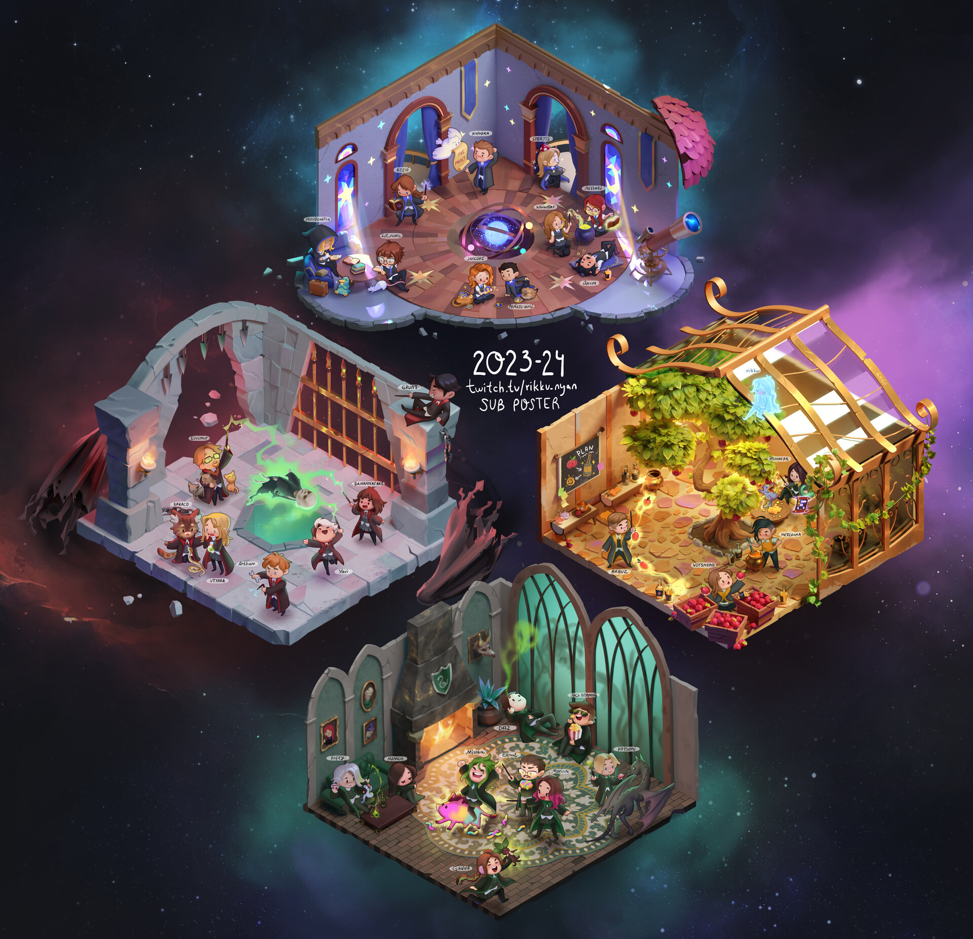 Anastasiia Rikku - Hogwarts poster project