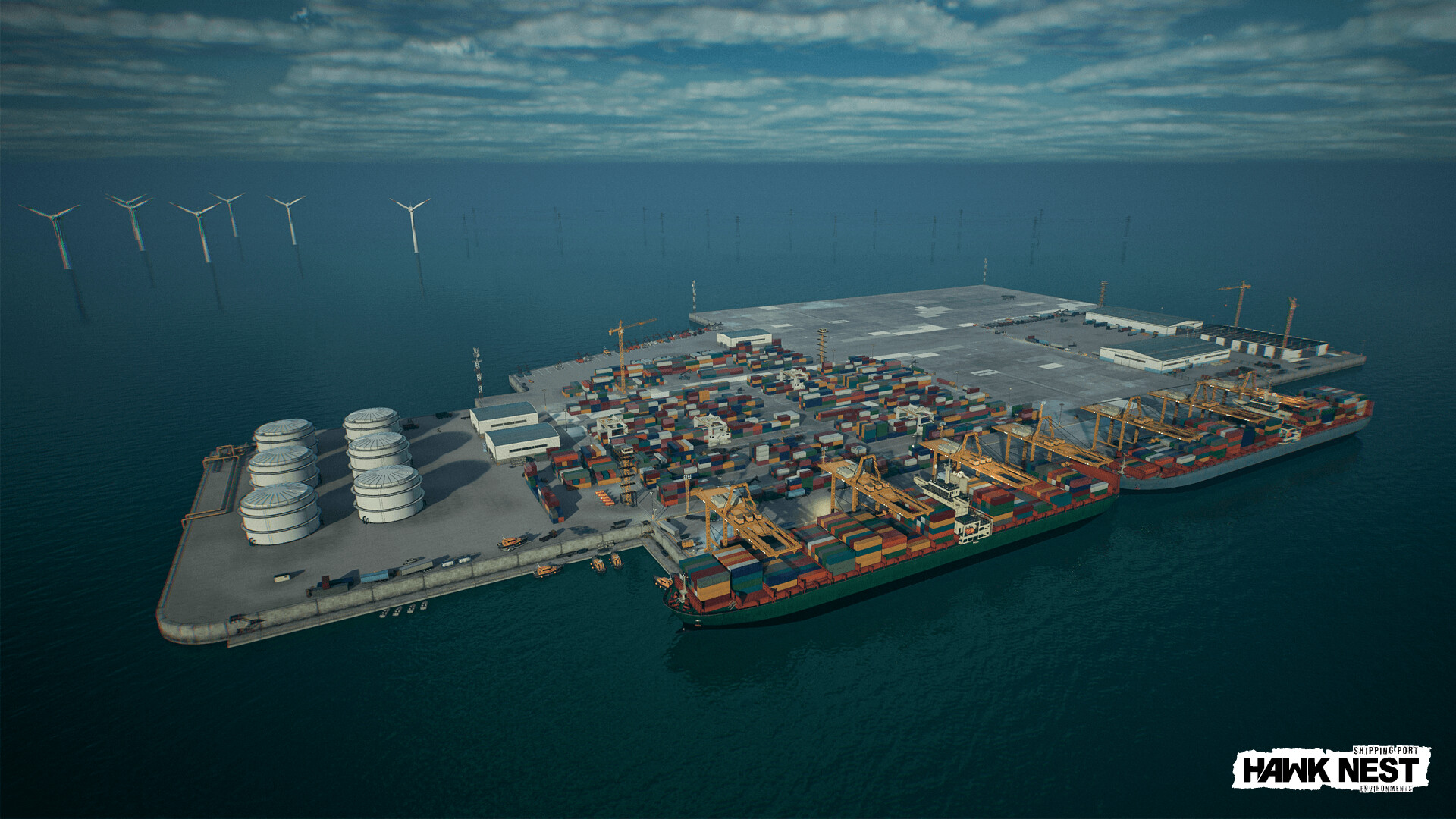 Garage B14 Production - HAWKNEST Shipping Port Environment (UE5)