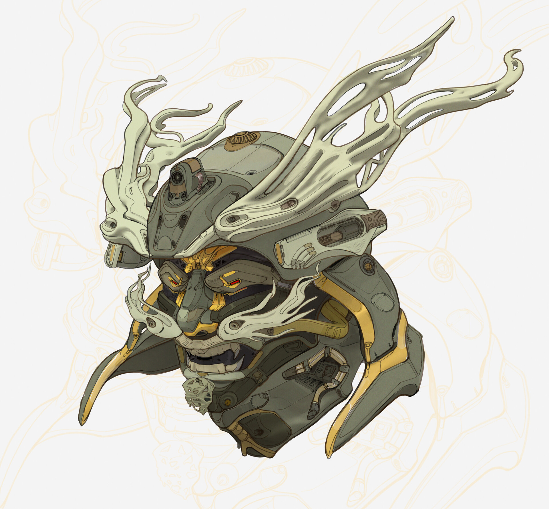 ArtStation - Tactical Samurai Helmet