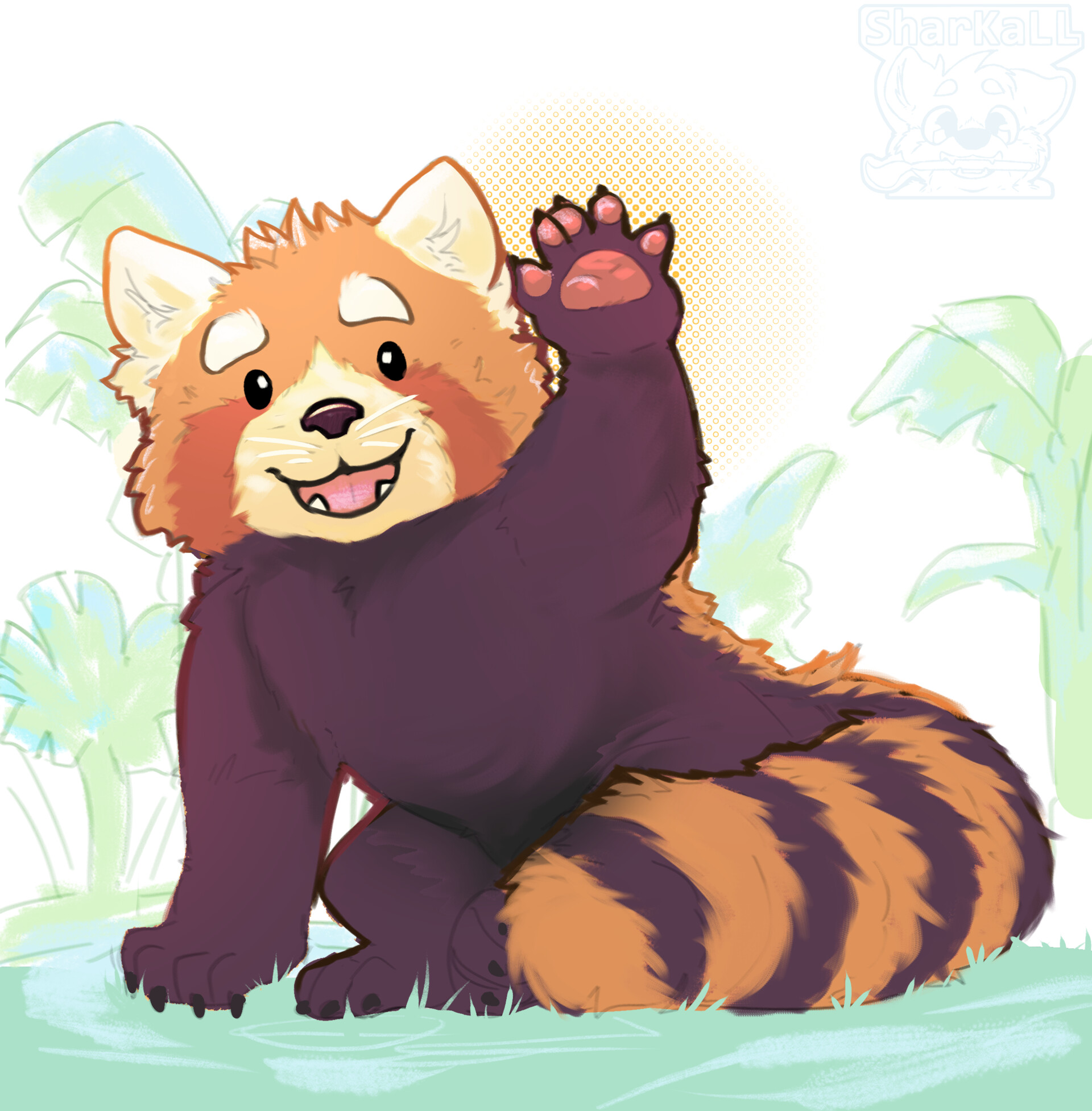 ArtStation - Red panda!