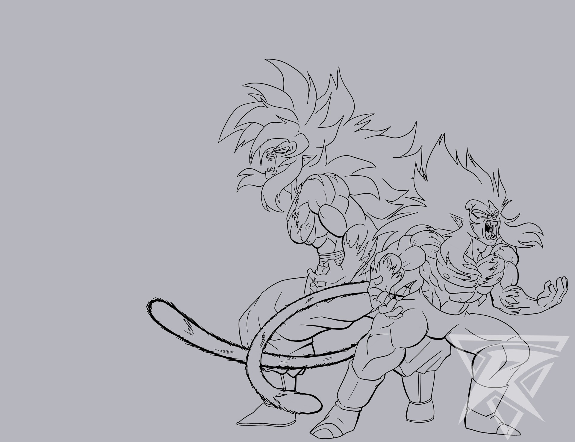 coloring pages goku super saiyan 4