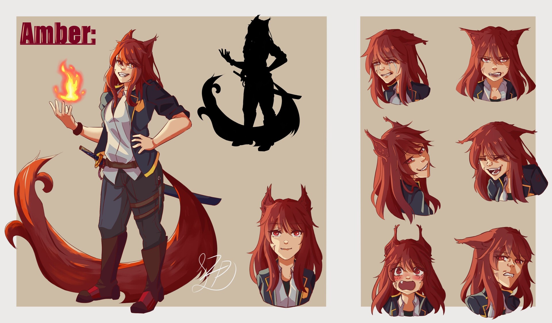 ArtStation - Character Sheet: Amber