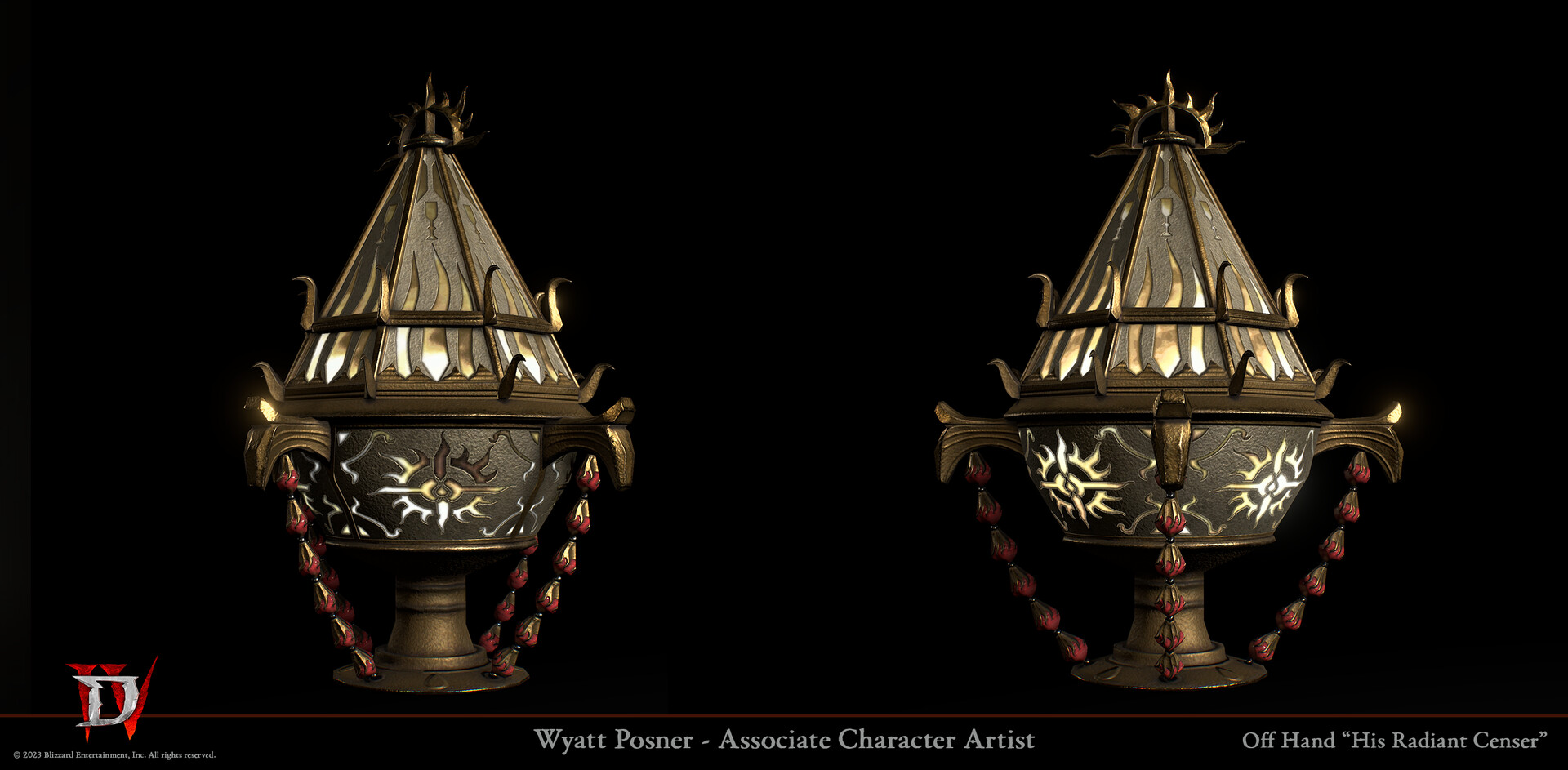 Wyatt Posner: Video Game Artist - Diablo IV - "Adepts of Faith" Weapons