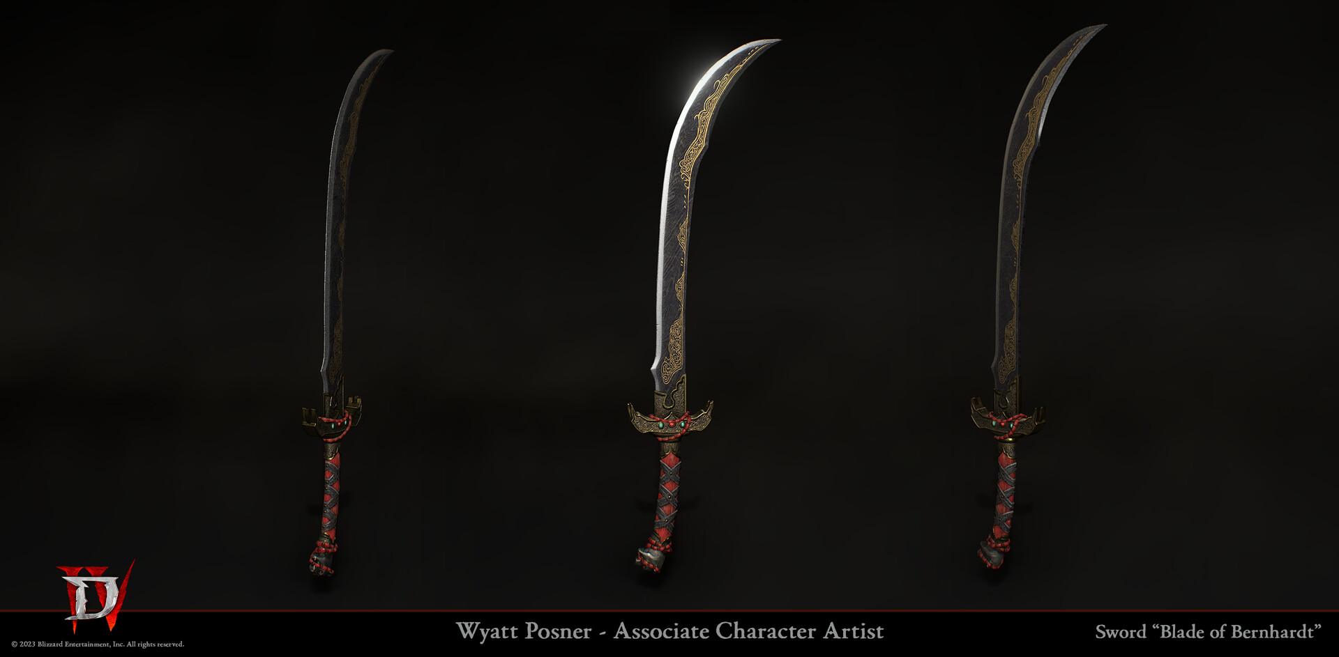 Wyatt Posner: Video Game Artist - Diablo IV - "Bear Cub Bale" Weapons