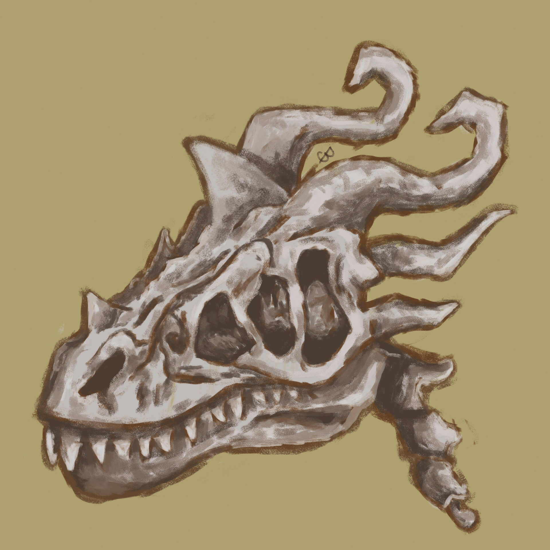 ArtStation - dragon skull