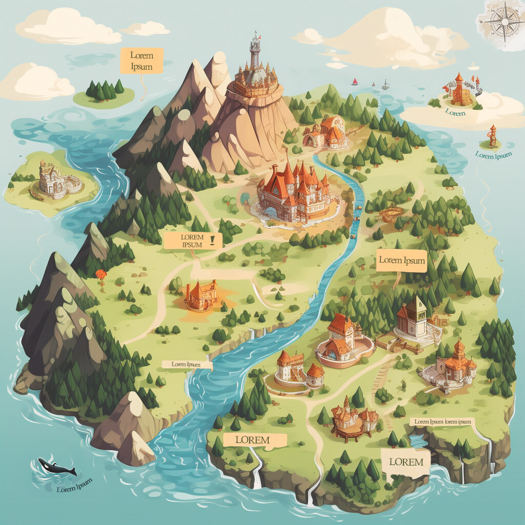 ArtStation - In-game Island Map Concept