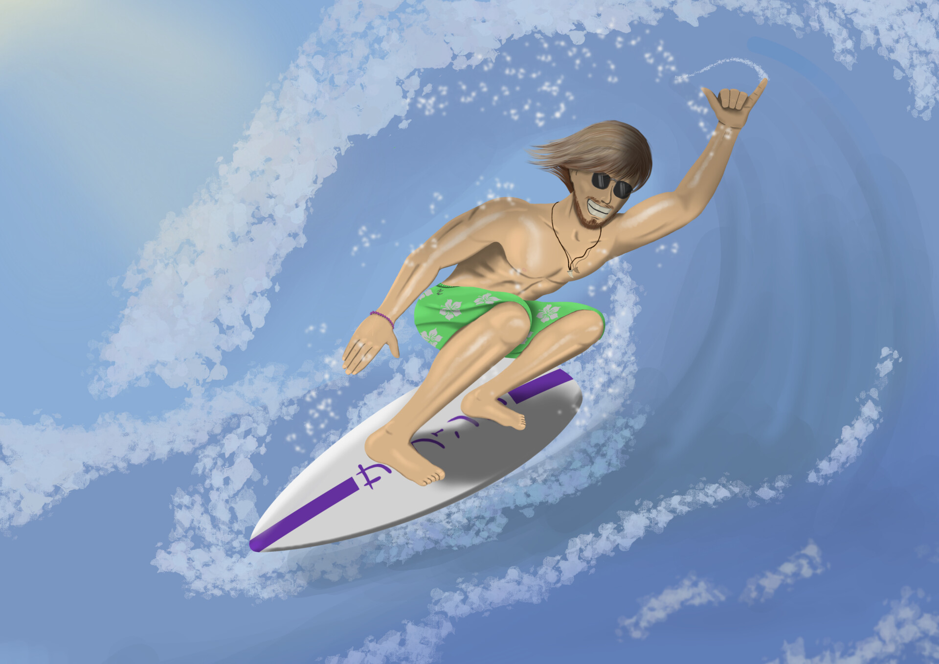 ArtStation - Surfer Dude