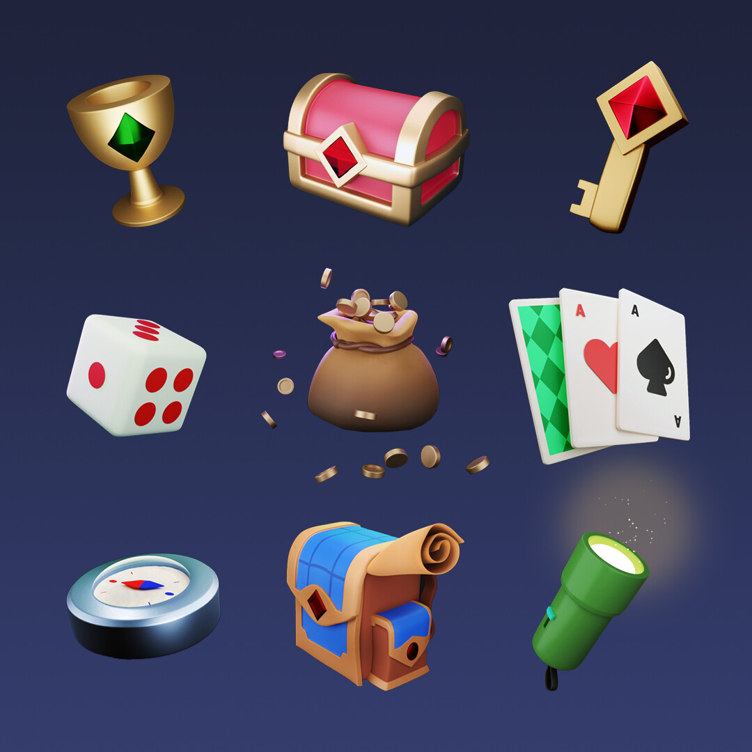 ArtStation - 3D Game icons