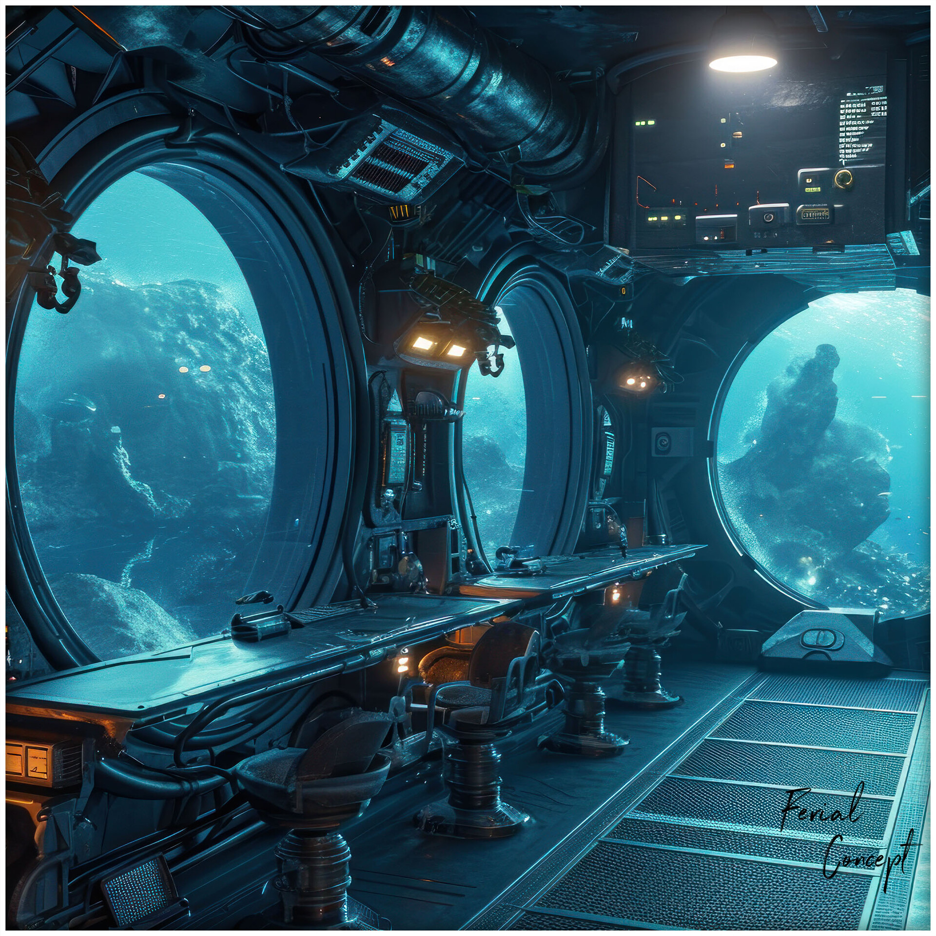 ArtStation - 🔹210 Underwater Station Environment Concept Reference ...